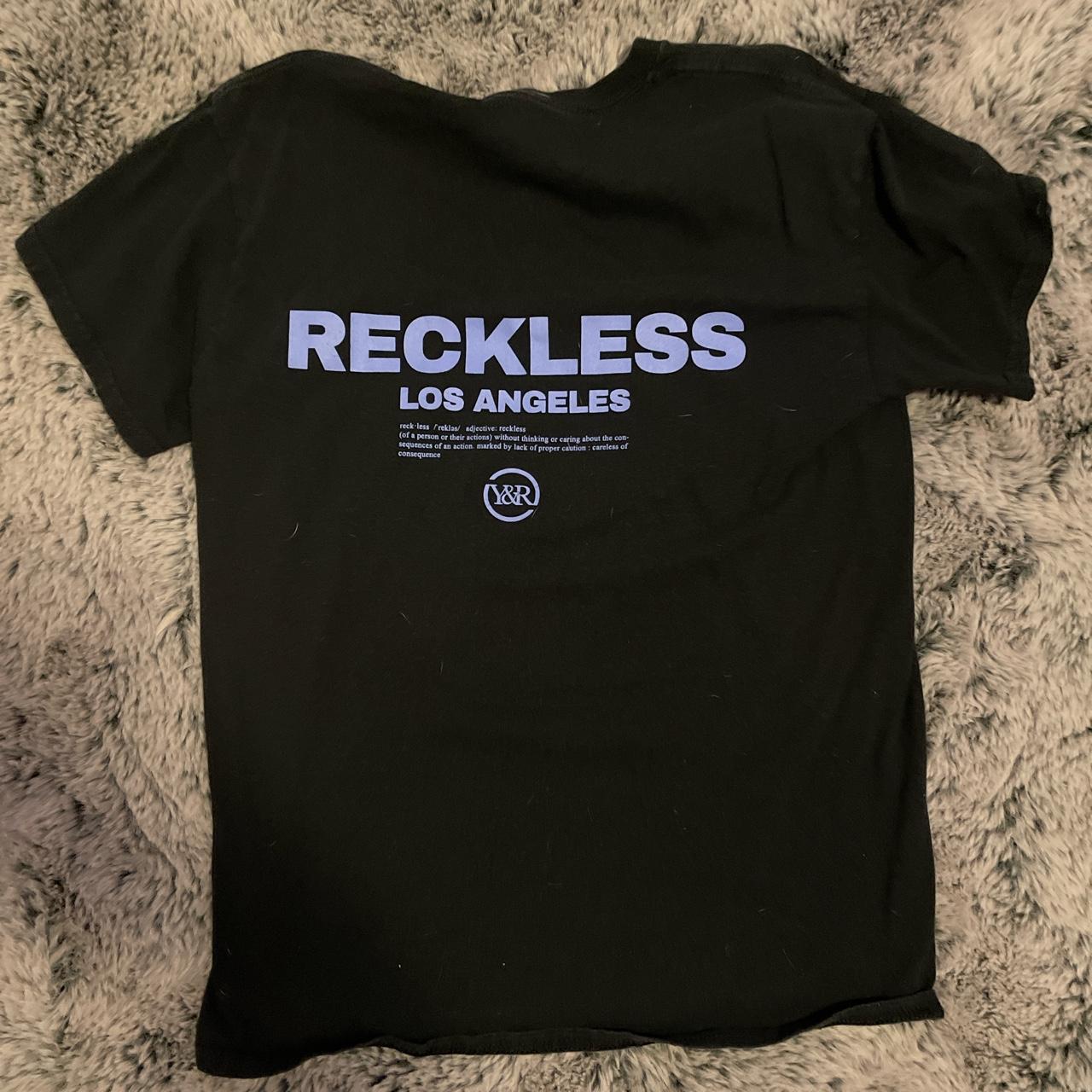 black reckless tshirt - Depop