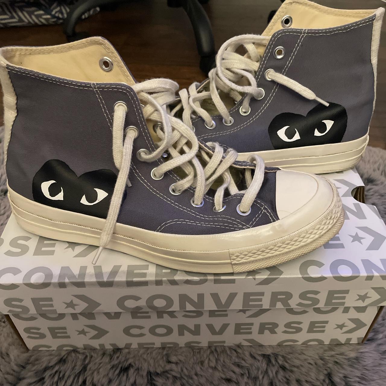 cdg converse (comes with box) converse chuck taylor... - Depop