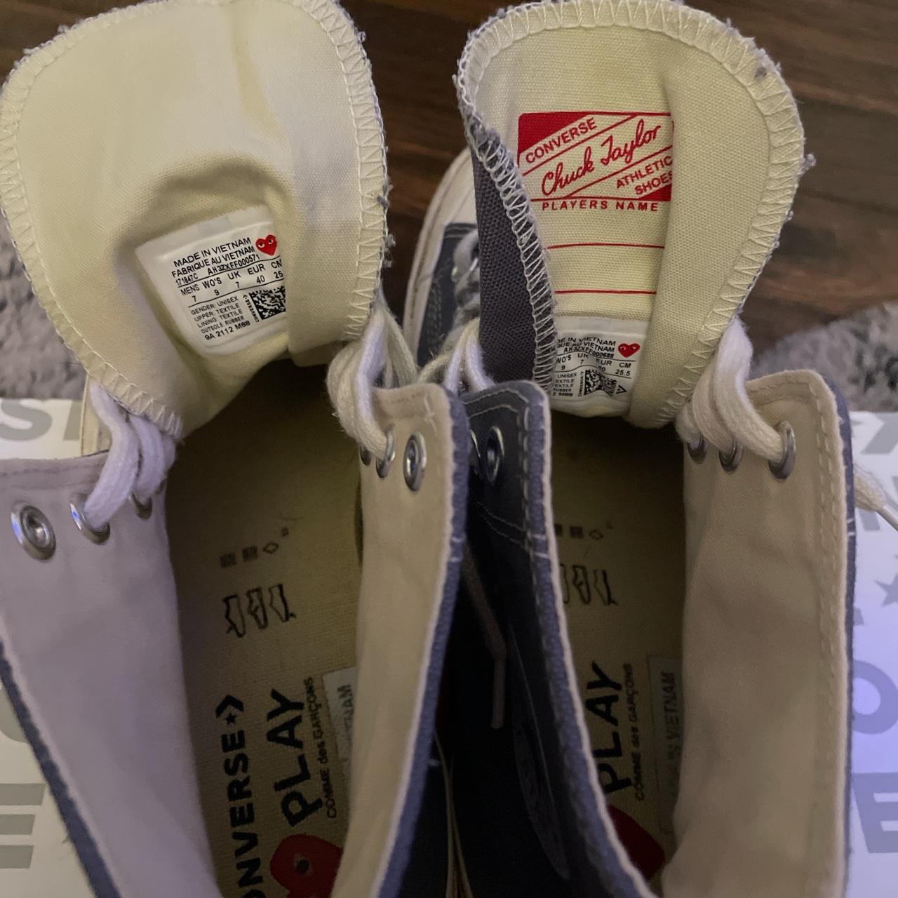 cdg converse (comes with box) converse chuck taylor... - Depop