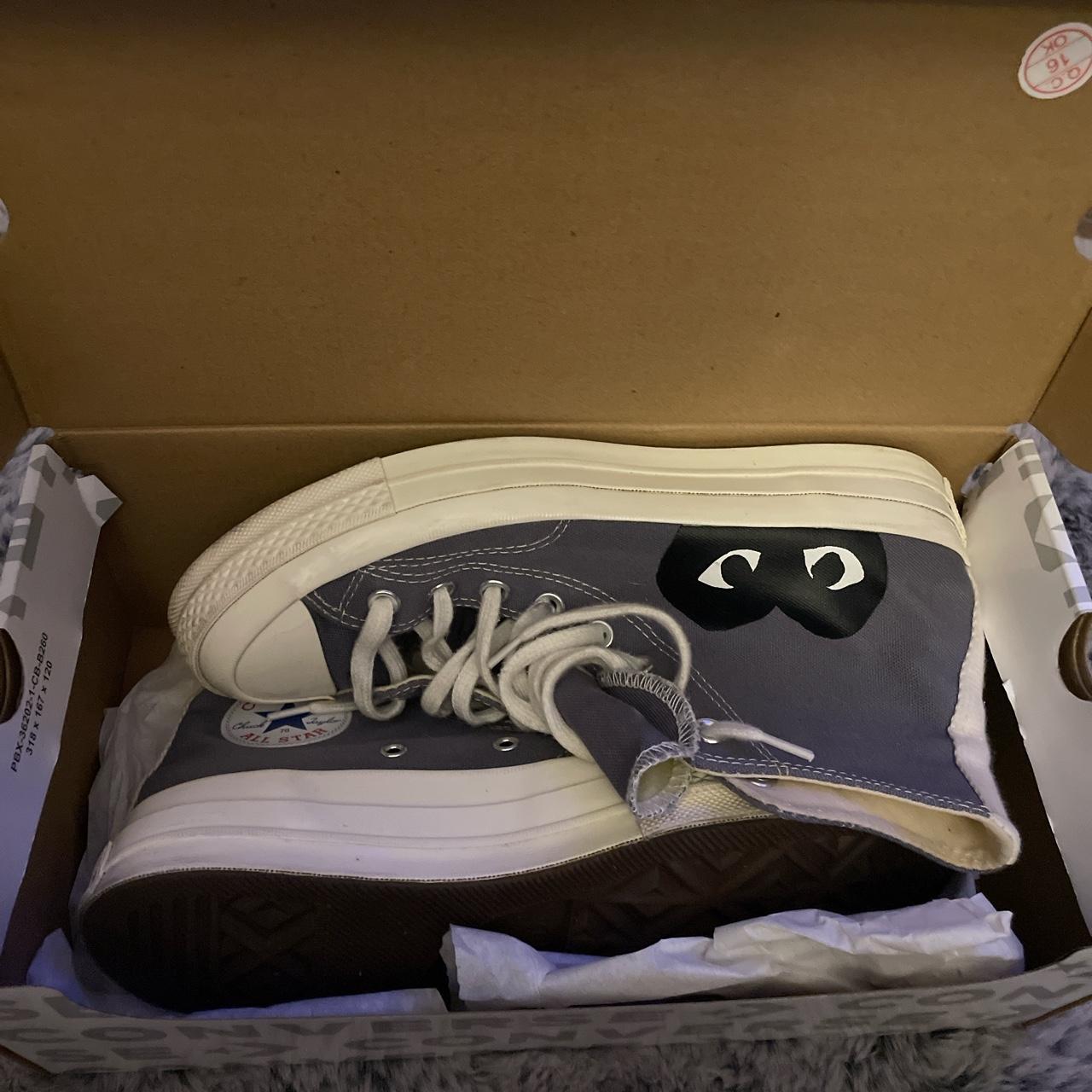 cdg converse (comes with box) converse chuck taylor... - Depop