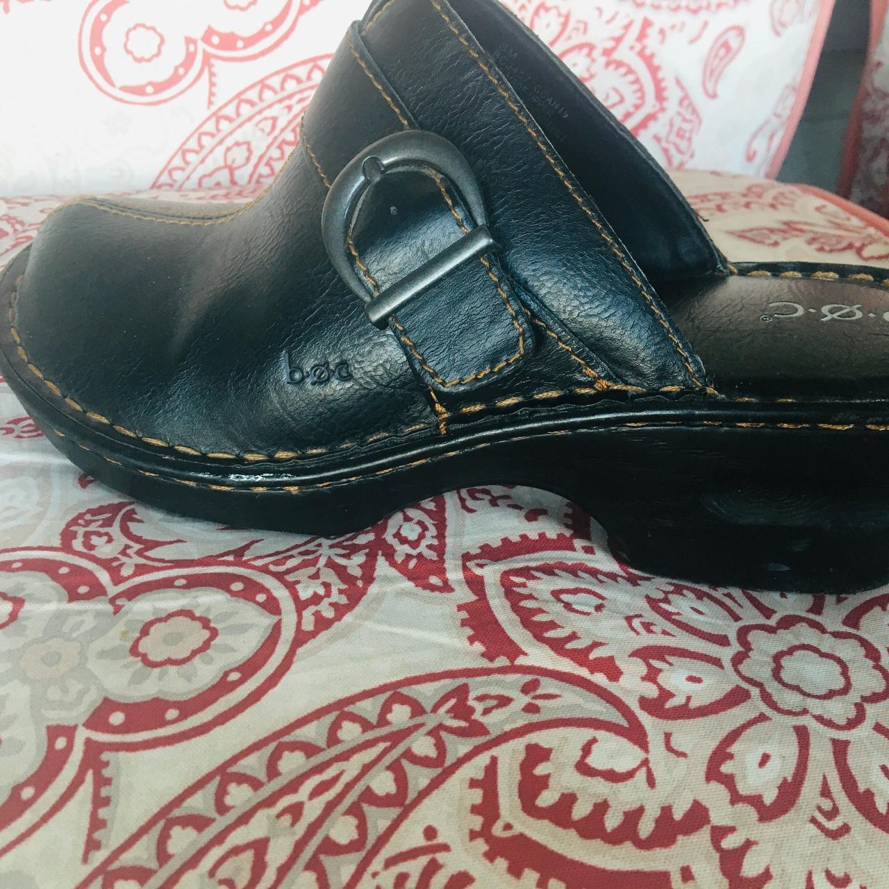 B.O.C. Women's Black and Brown Clogs | Depop