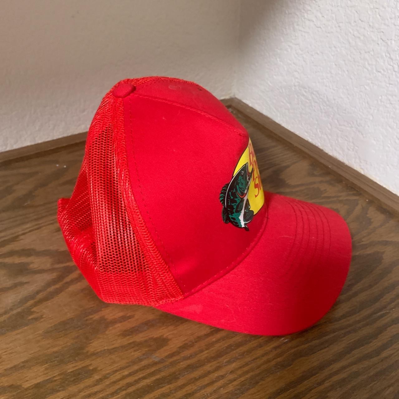 blue and red bass pro shop hats adjustable strap - Depop