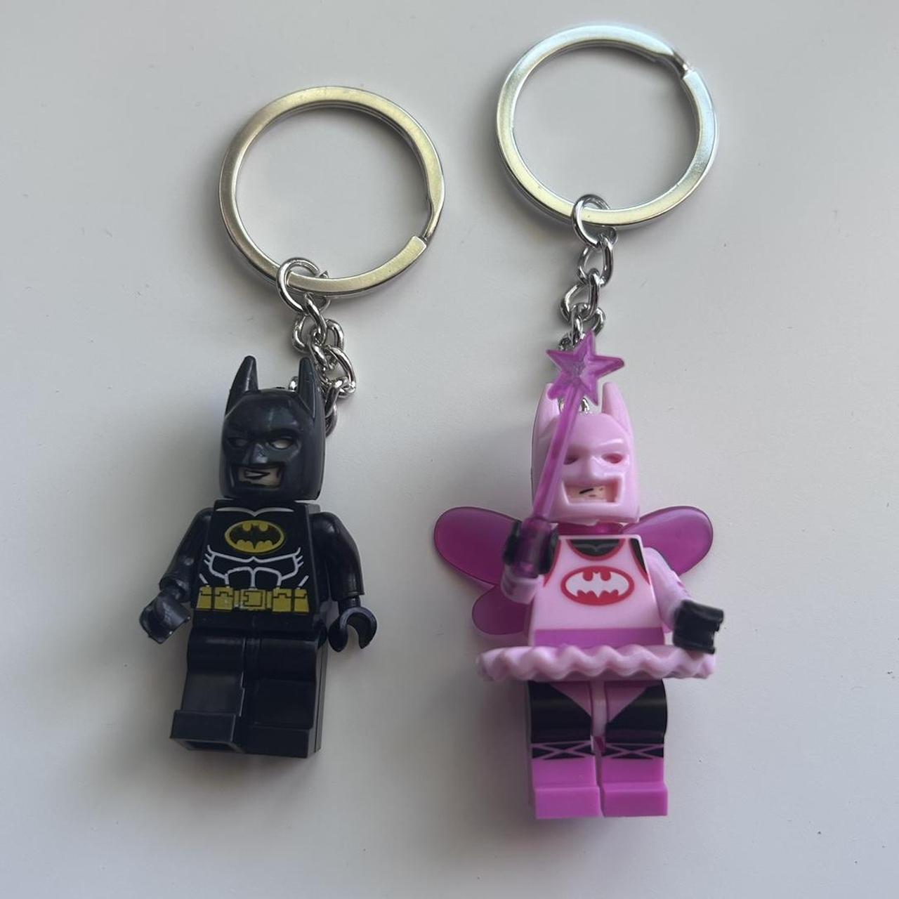 Batman and pink fairy batman keychain 2 keychains... - Depop