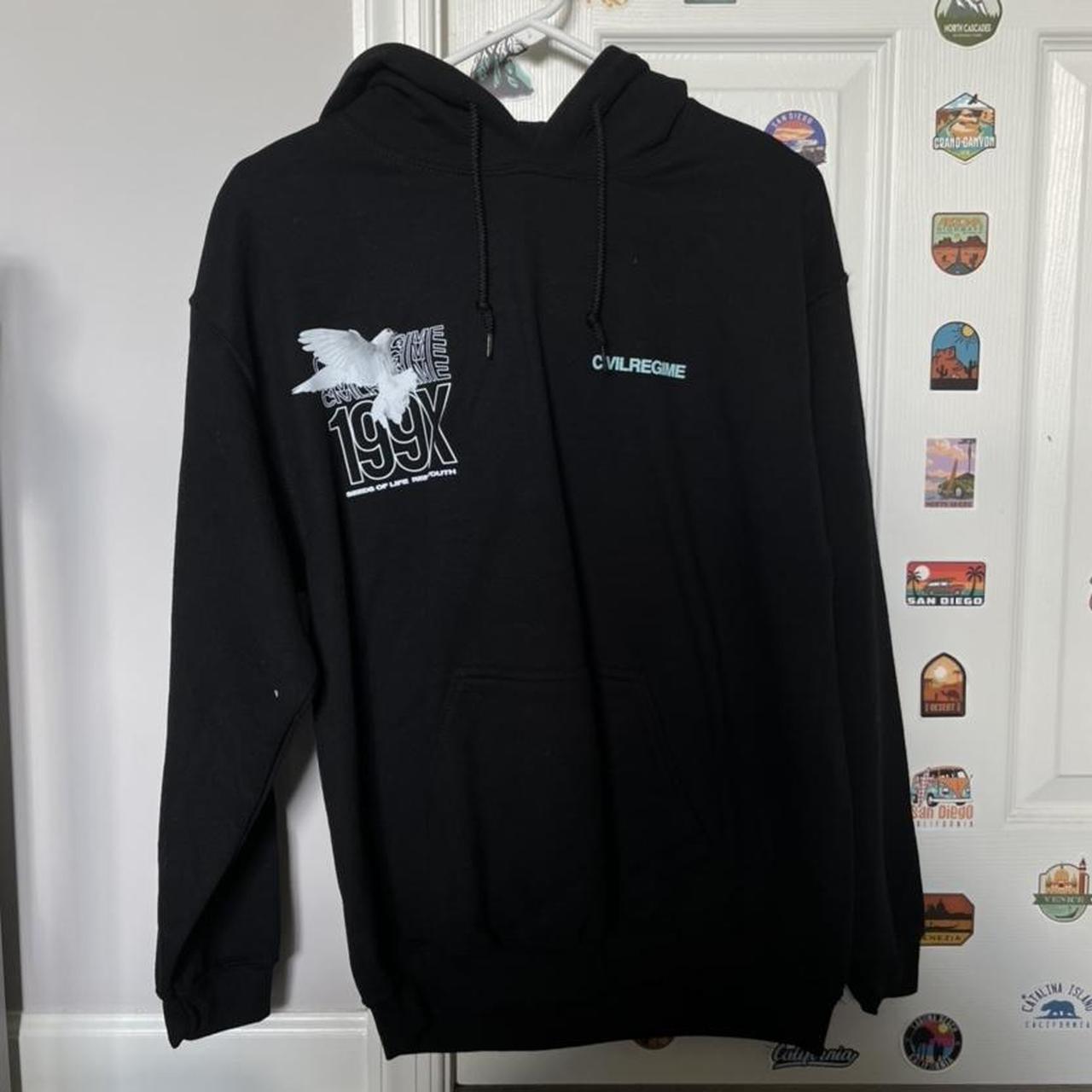 Civil Clothing Men's Black Hoodie | Depop