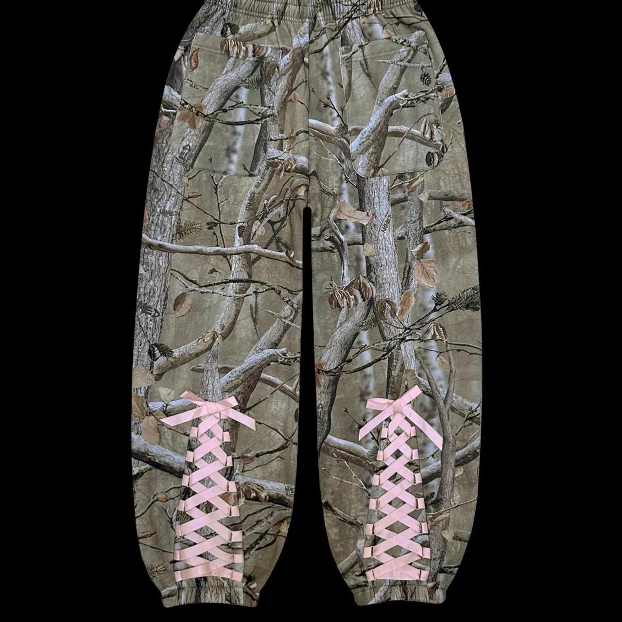 Viral NAMED COLLECTIVE CAMO SWEATPANTS Pink Ribbon... - Depop
