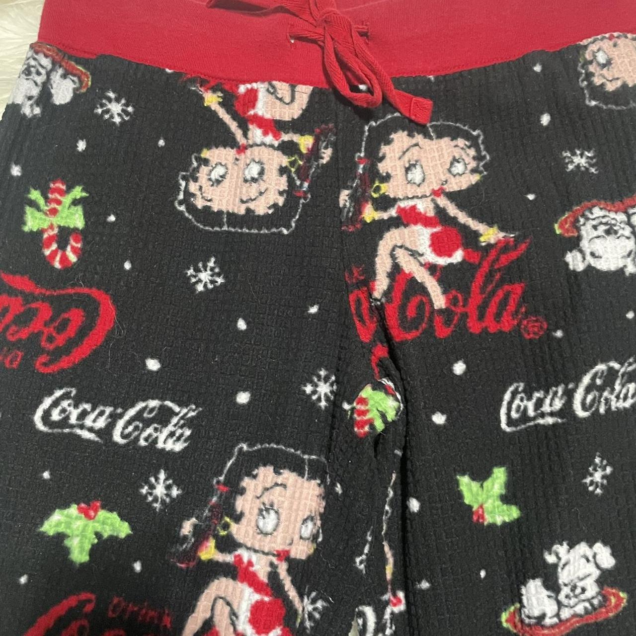 Betty Boop x Coca cola christmas red & black pajama... - Depop