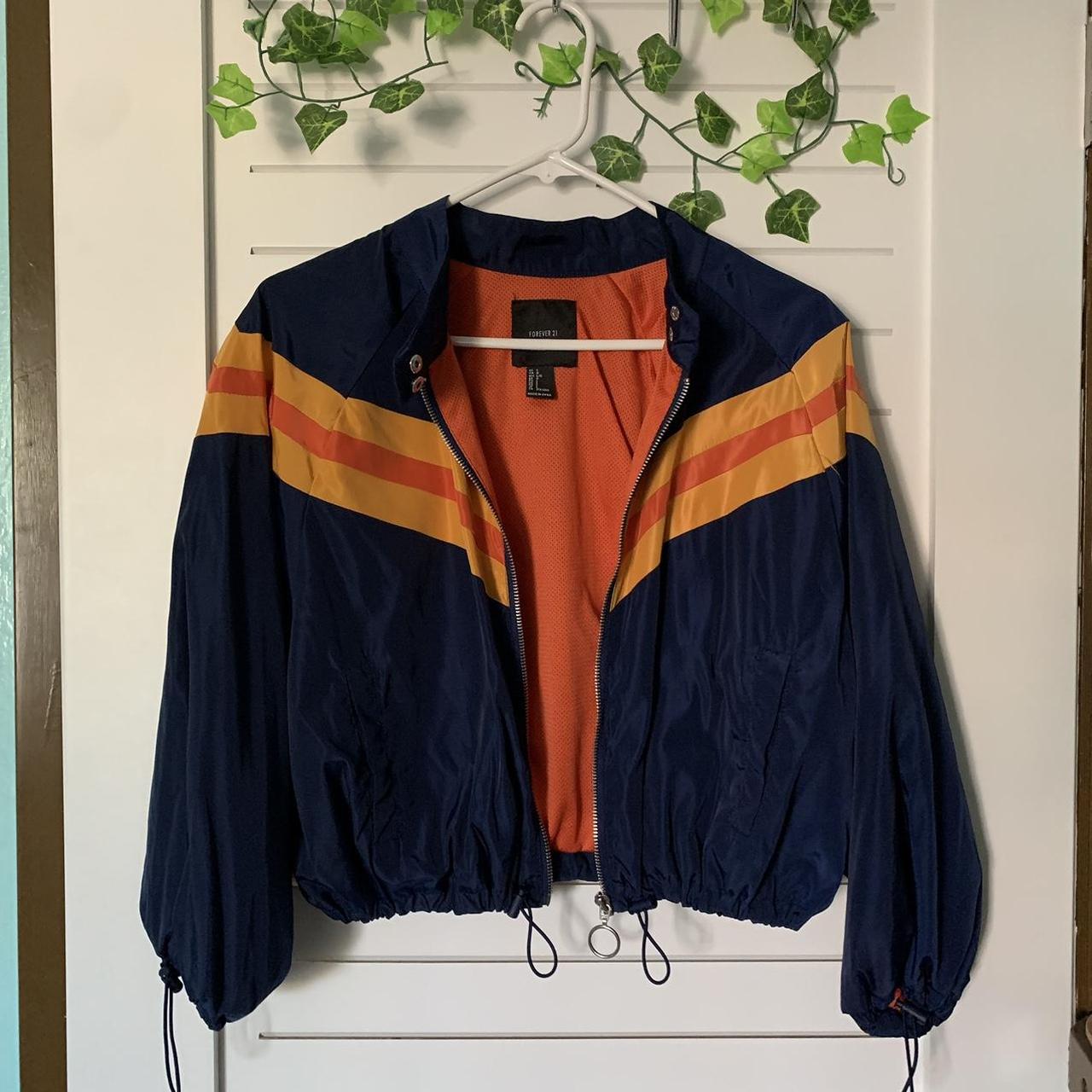 multicolor windbreaker from forever21 - fits kind of... - Depop