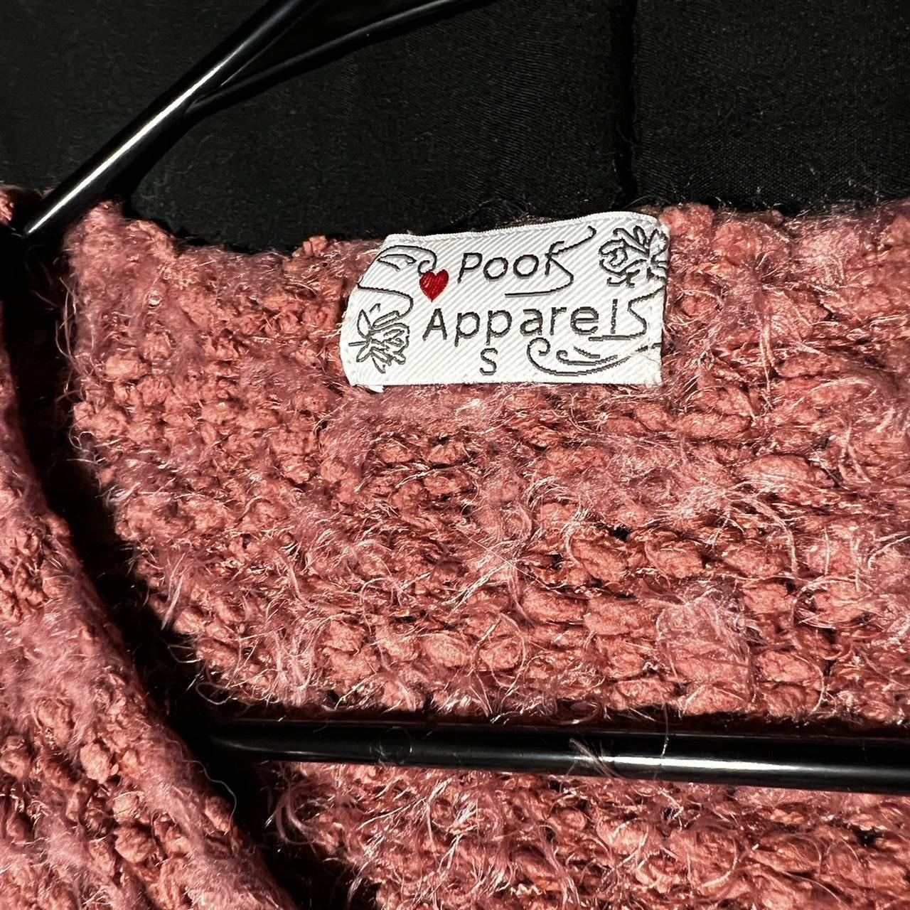 Poof Apparel Crochet Pink CropTop - Depop