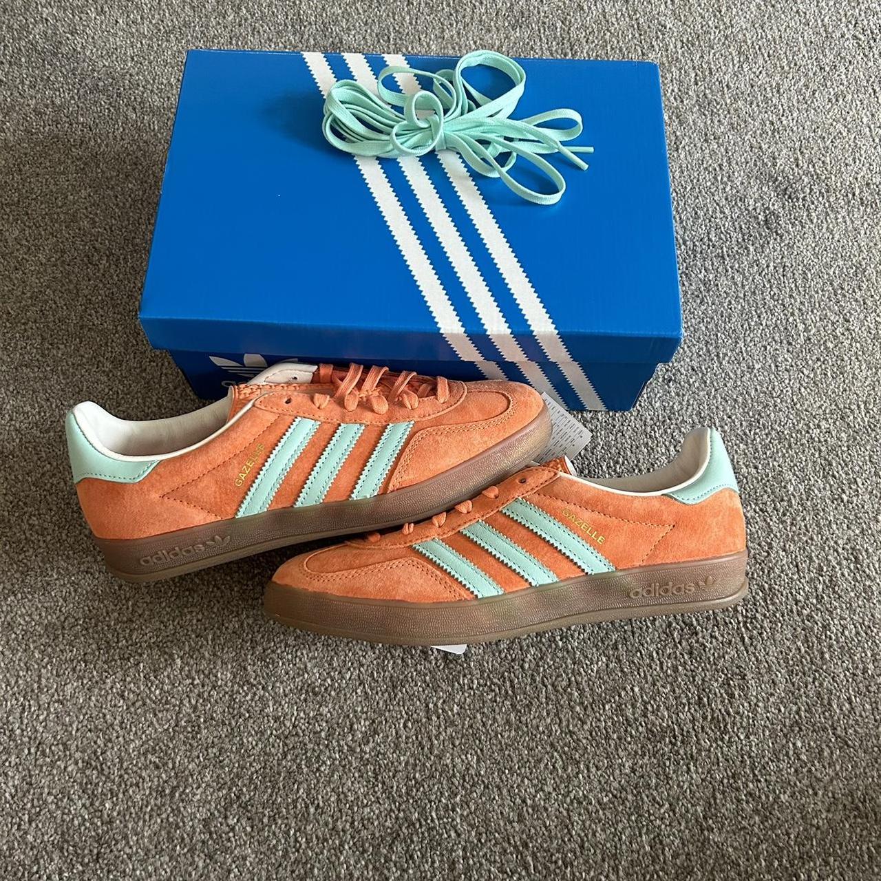 Adidas Gazelle ‘Orange/mint’ Brand new in... - Depop