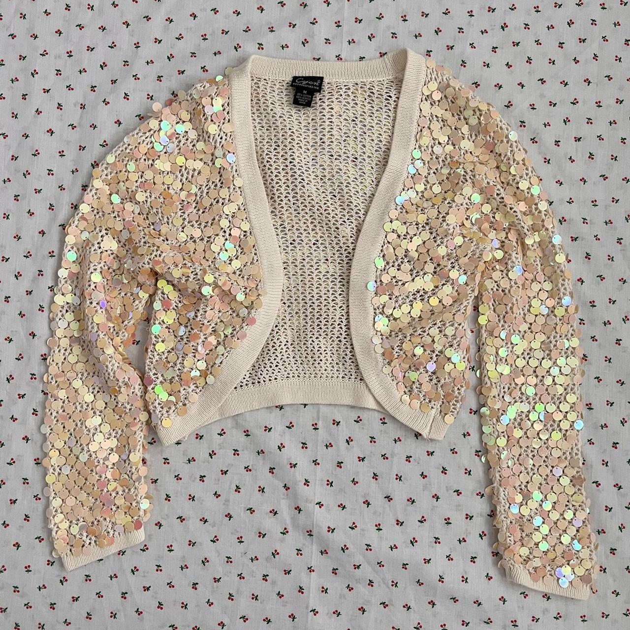 Sequin shrug 💛 - size: medium -brand: cejon #y2k... - Depop