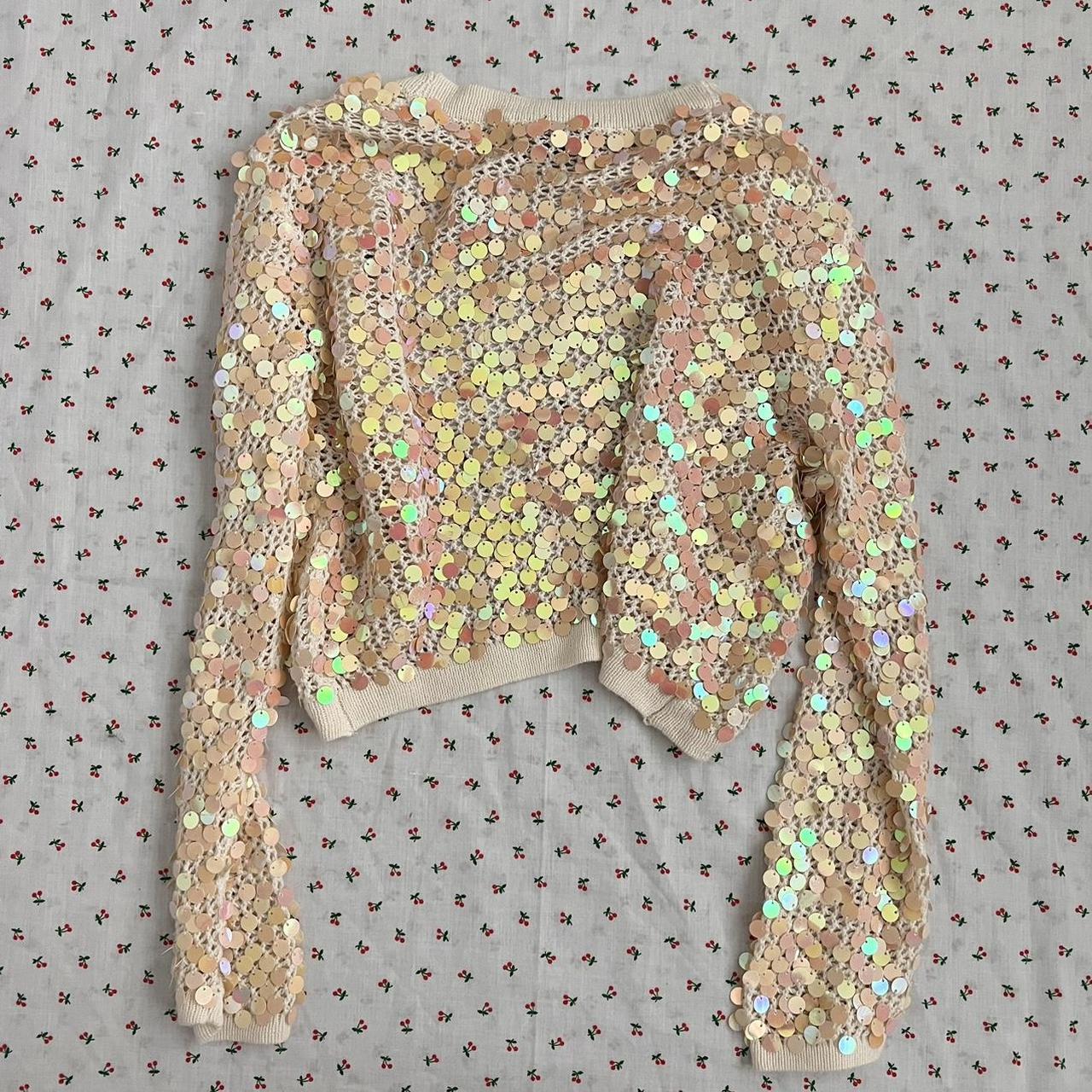 Sequin shrug 💛 - size: medium -brand: cejon #y2k... - Depop