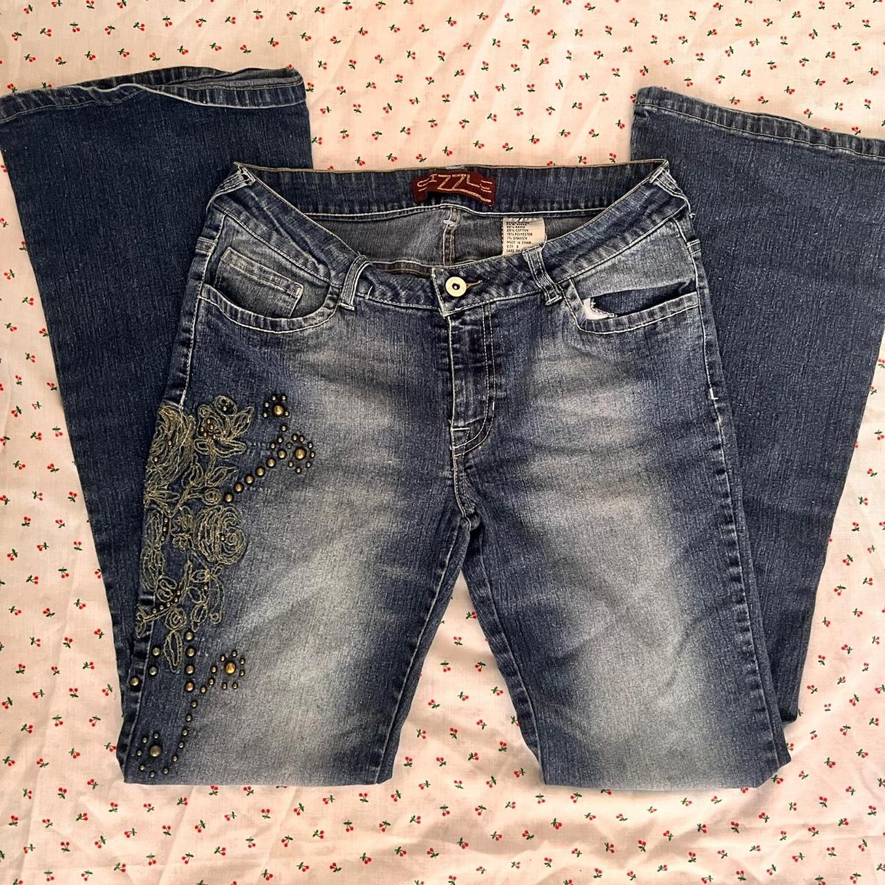 Y2k lost side jeans with cool design on the side... | Depop