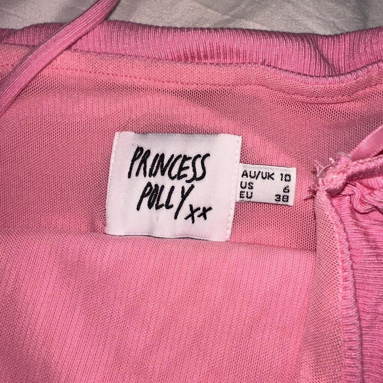 Princess Polly Pink Ribbed Ruched Bodycon One... - Depop