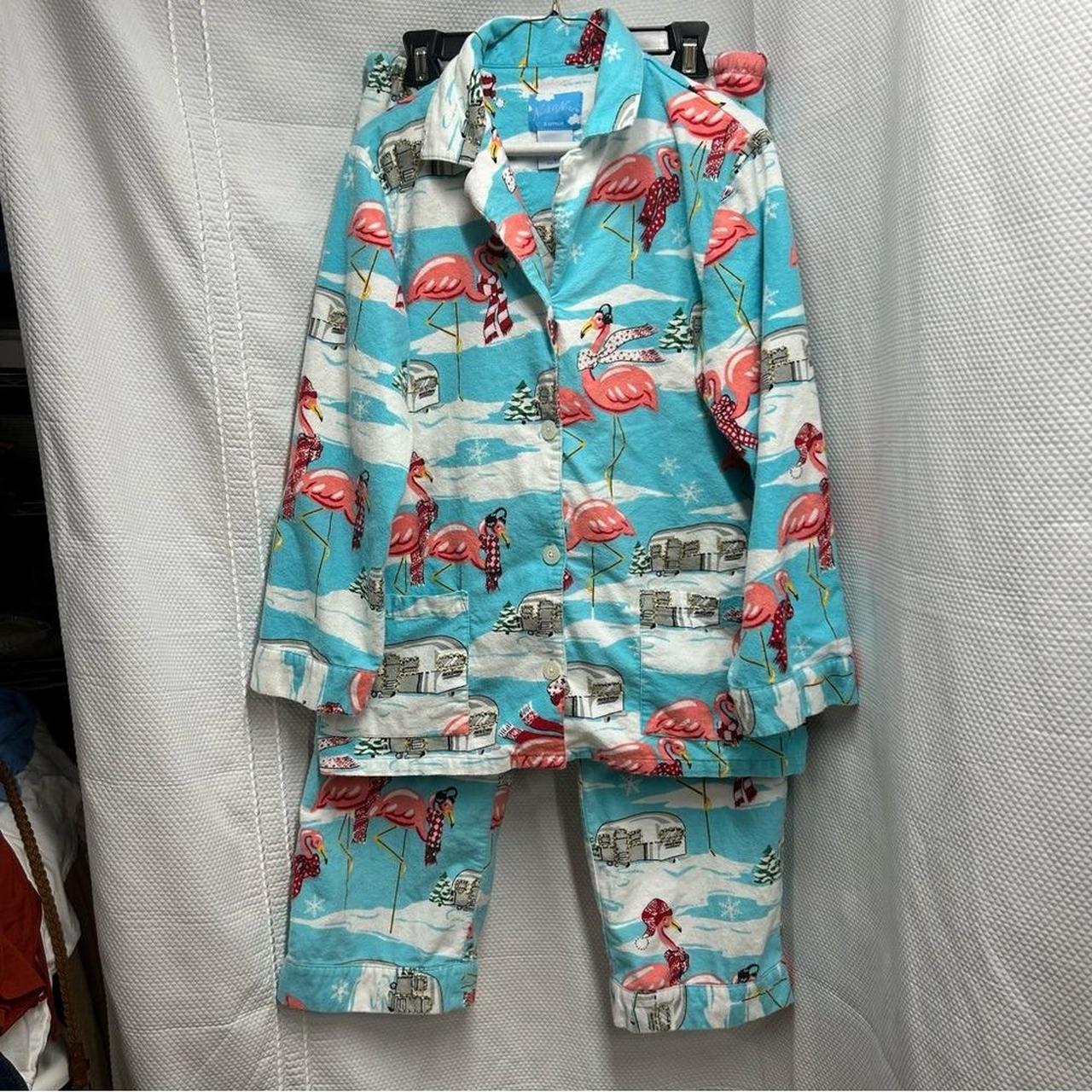 Nick & Nora Pajamas Set Sz Large Flamingos Snow... | Depop