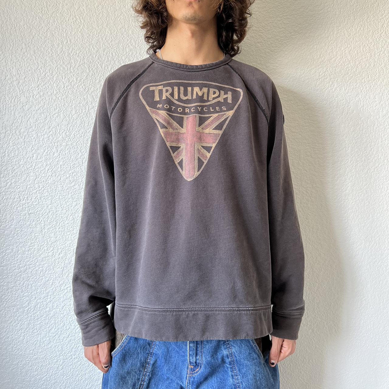 Triumph Men's Black Jumper | Depop