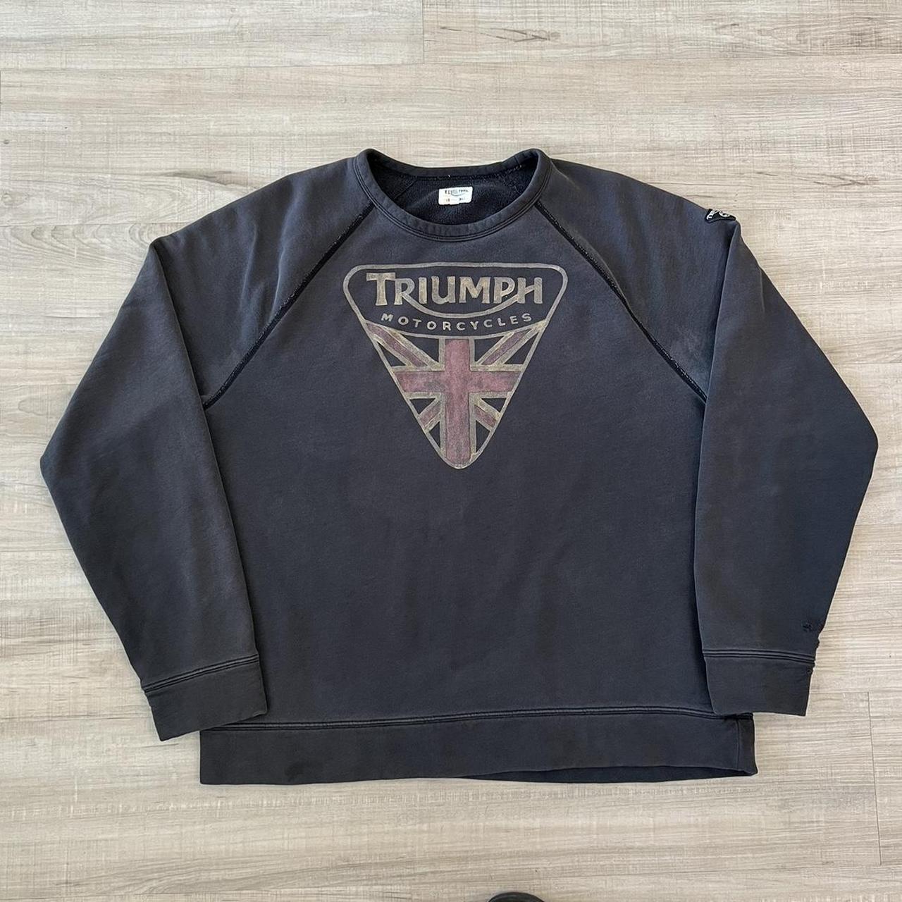 Triumph Men's Black Jumper | Depop