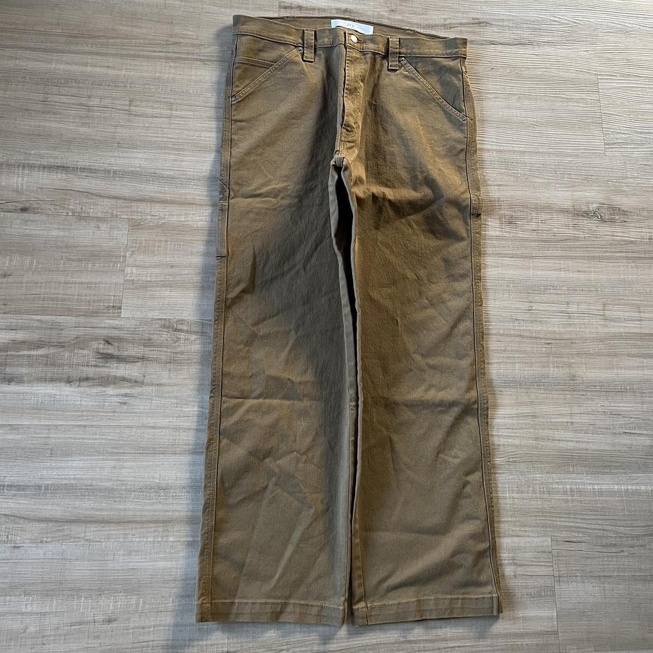 y2k grunge baggy brown carpenter loop skater... - Depop