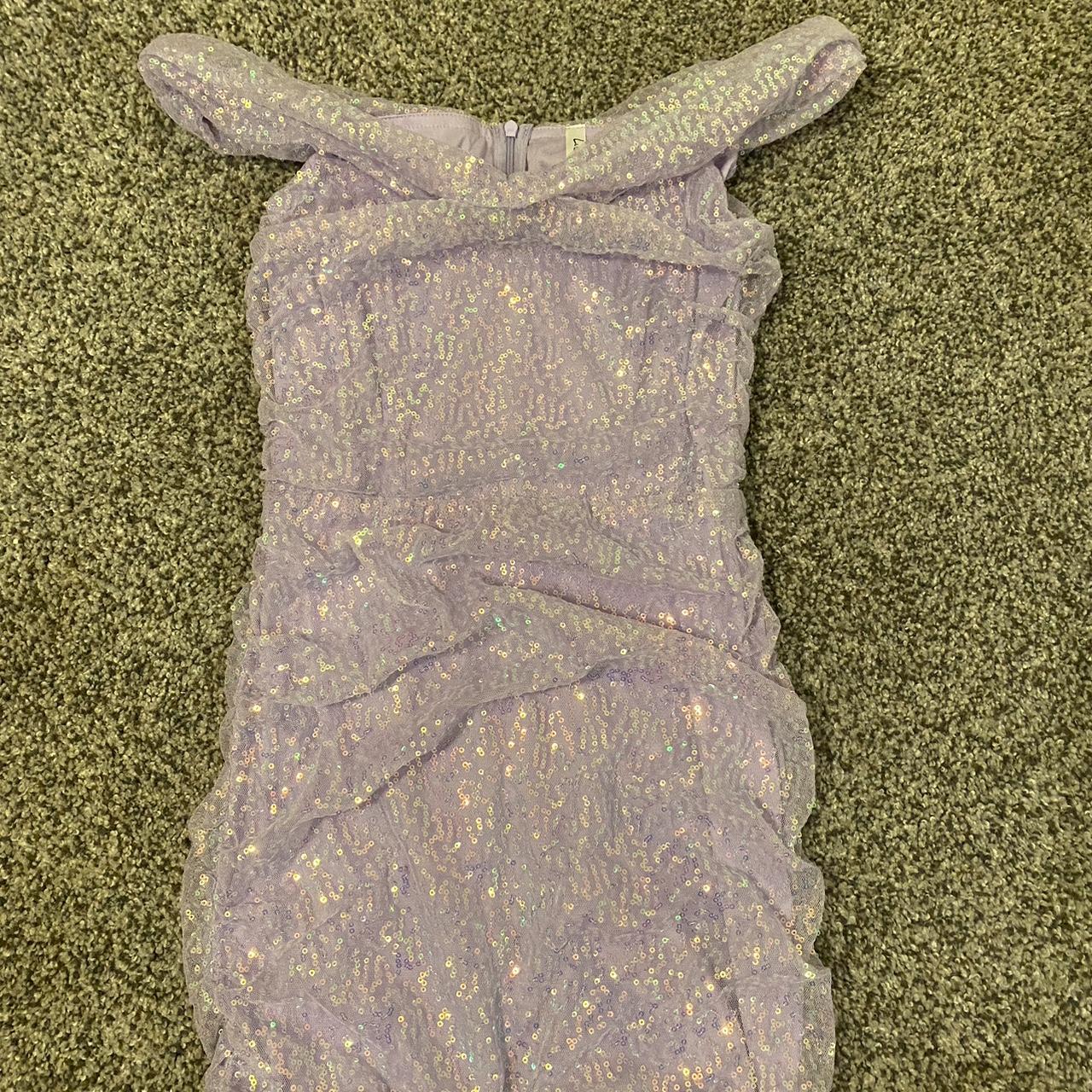 purple sparkly dress - Depop