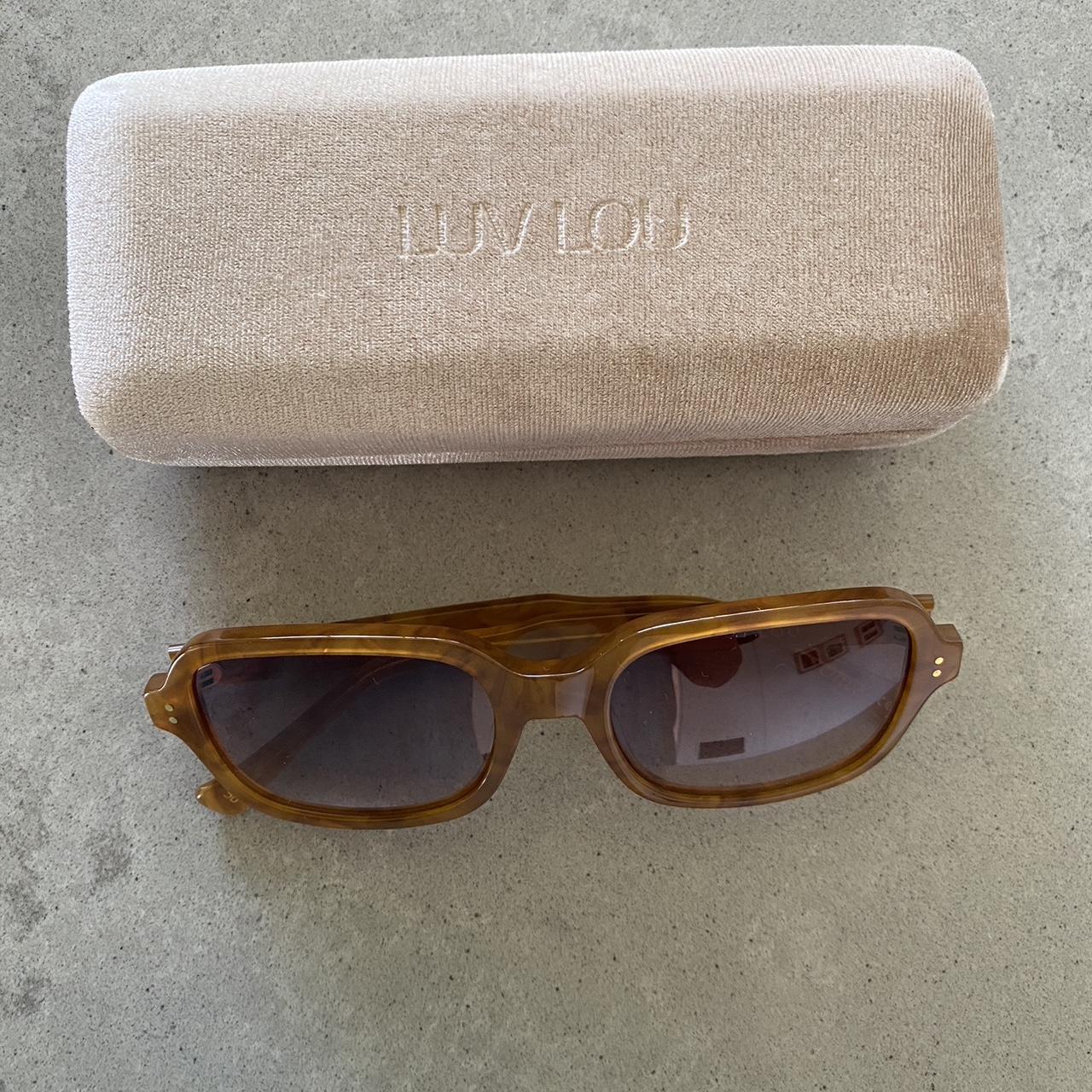 Luxury brown tortoise shell sunglasses with brown... - Depop