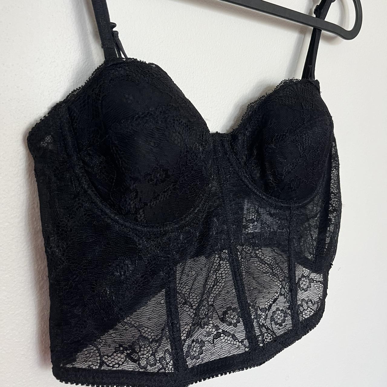 Supre laced bustier corset top in black ~... - Depop