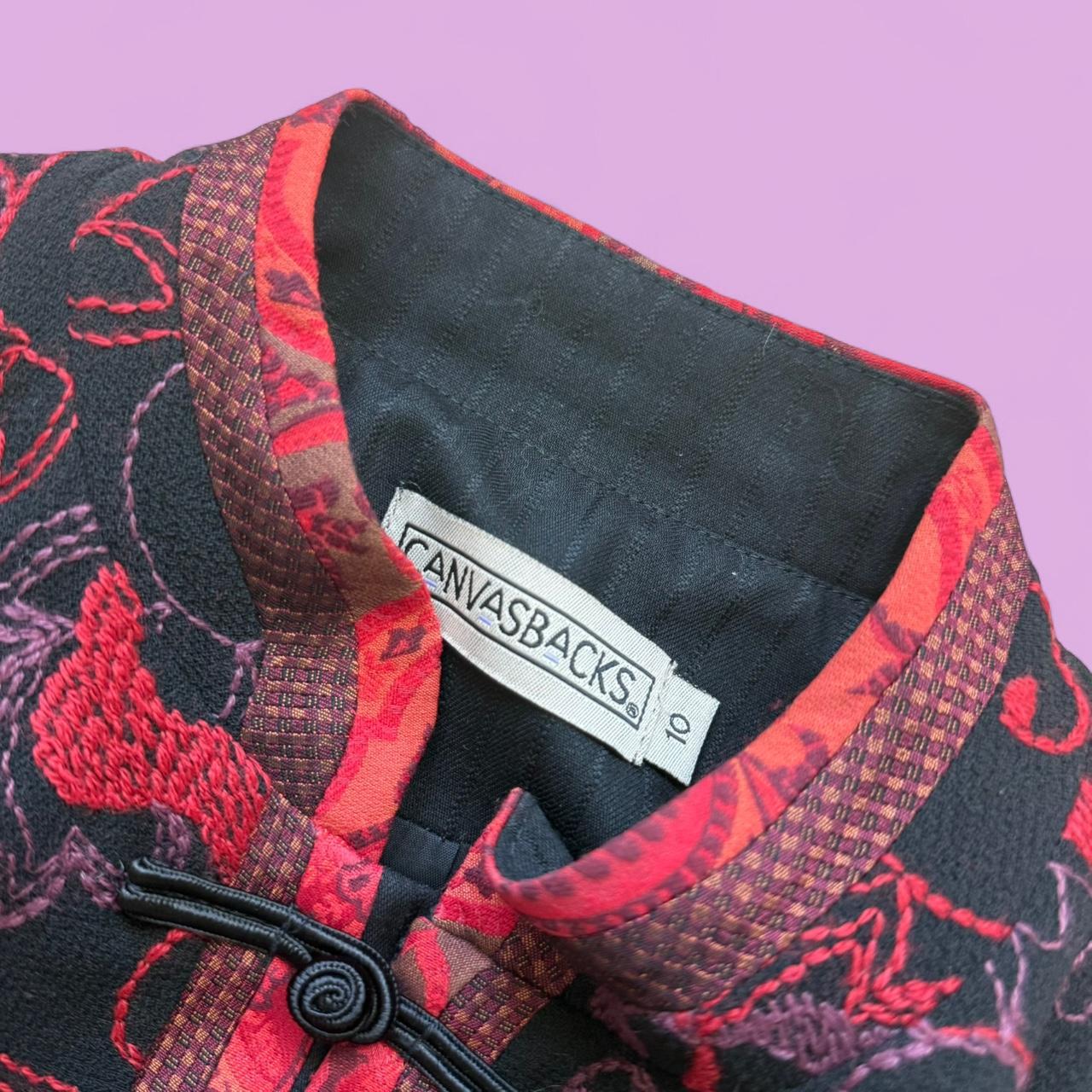 Super cute vintage mandarin-collared jacket with... | Depop