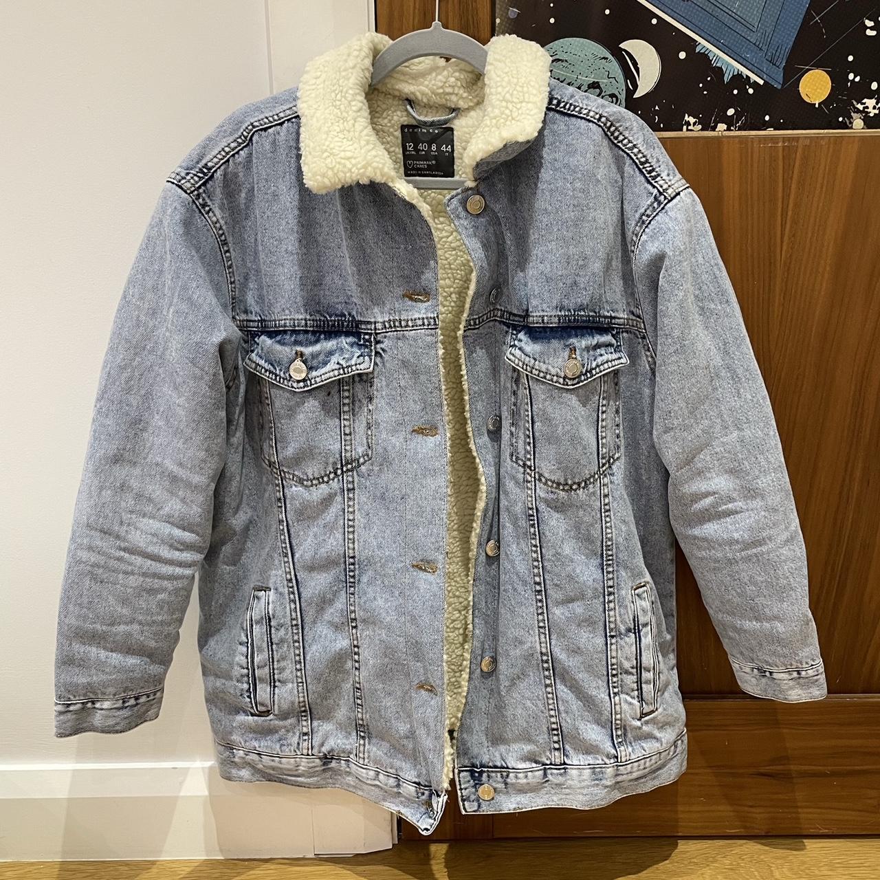 Primark borg denim jacket Barely used - Excellent... - Depop