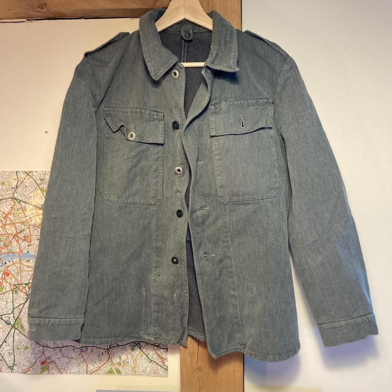 Vintage Swedish military jacket with lapels Great... | Depop