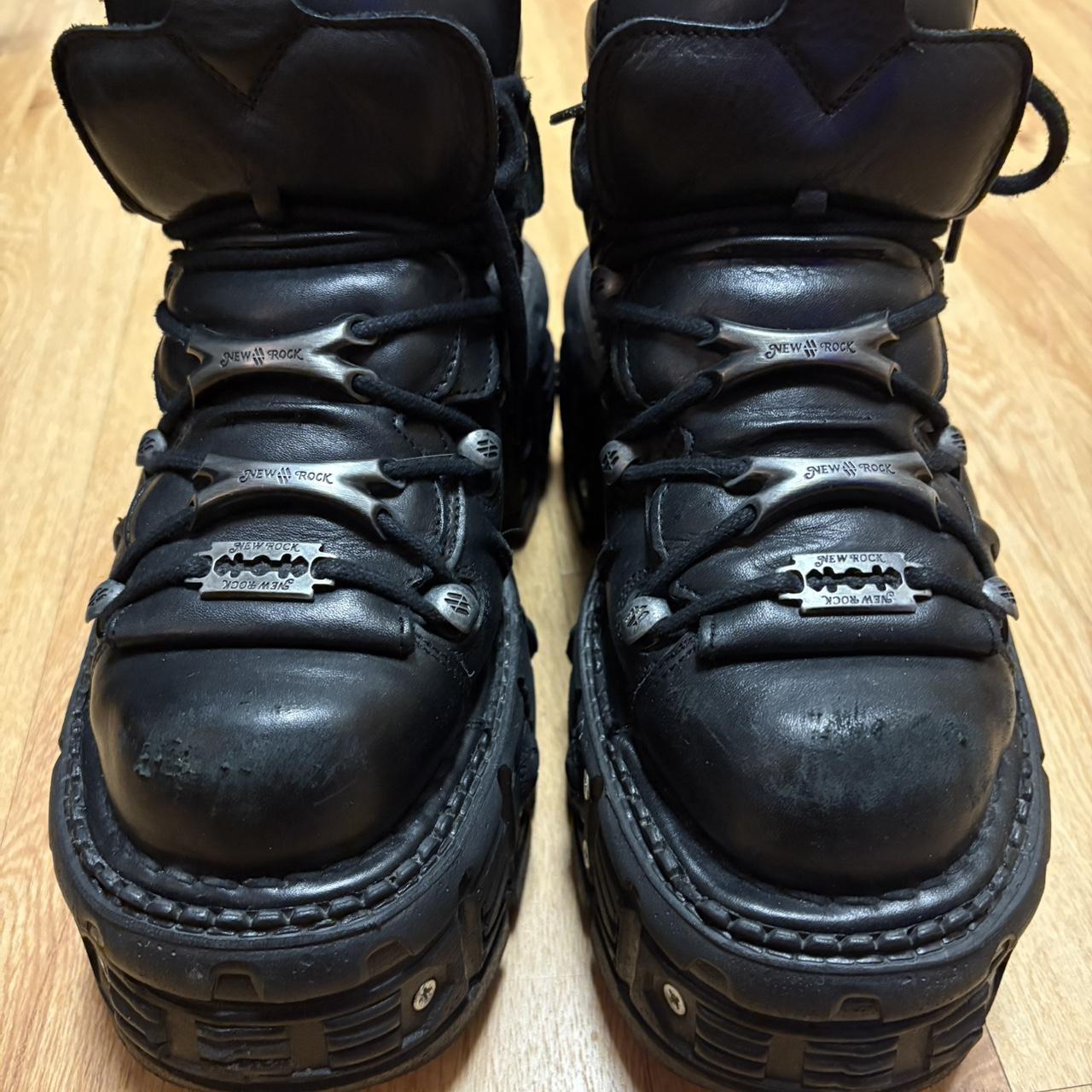 New Rock Tank ankle boots black imperfect tank with... | Depop