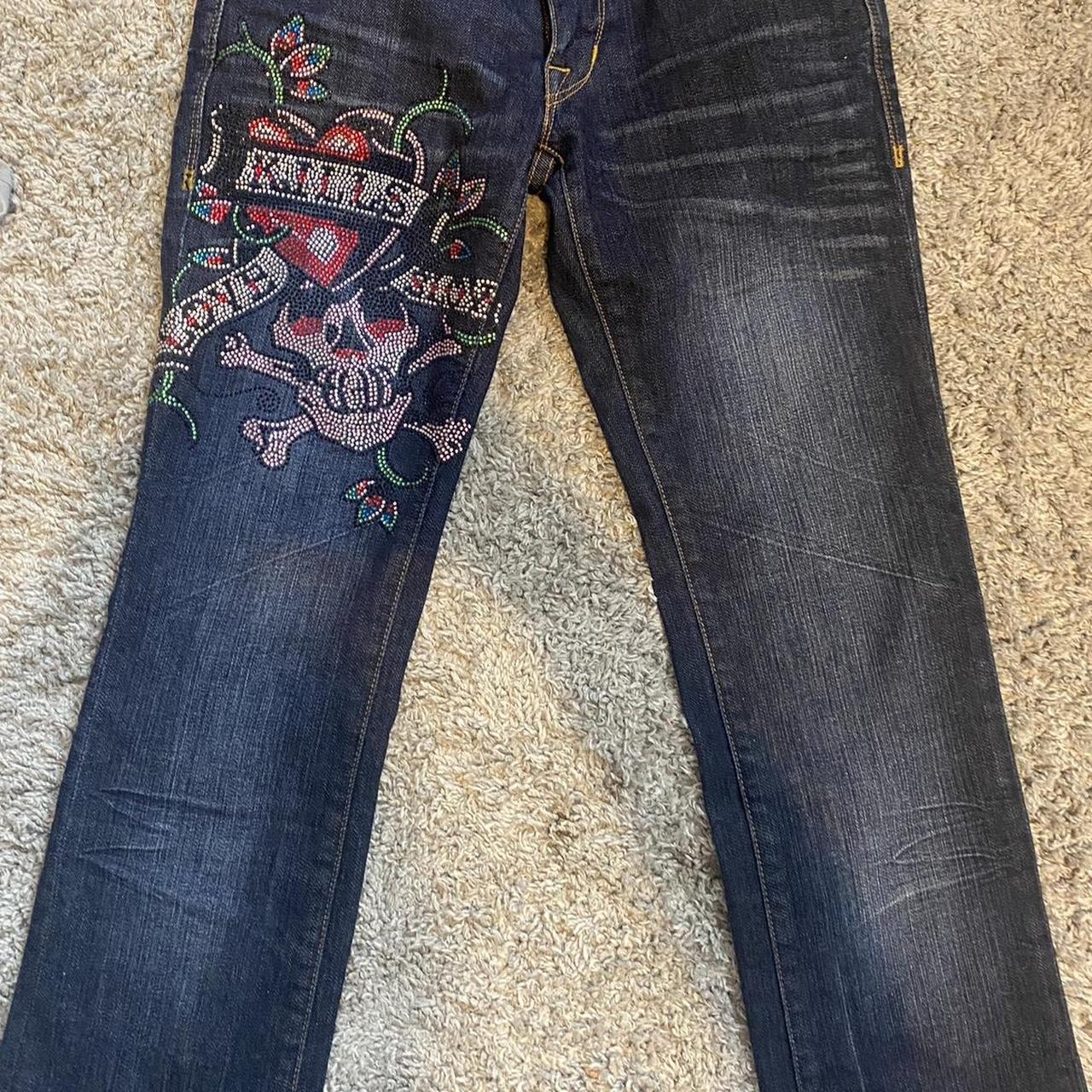 Low Rise Ed Hardy Jeans! 26 waist will fit... - Depop