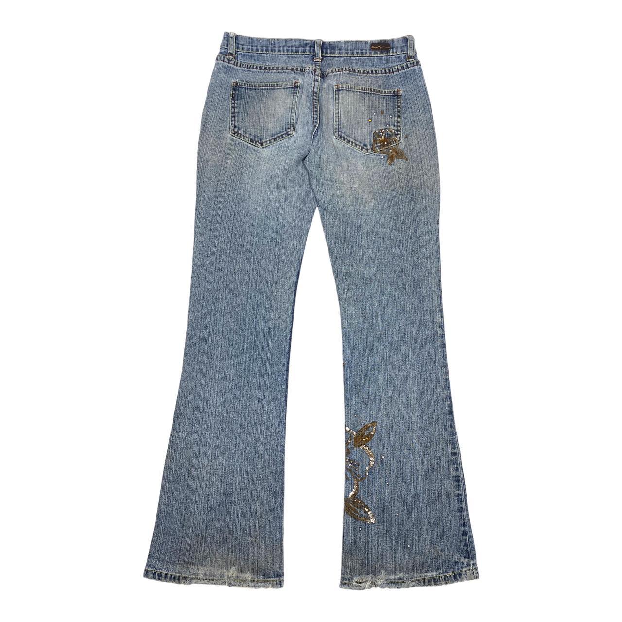 American Rag Cie Women's Blue and Brown Jeans | Depop