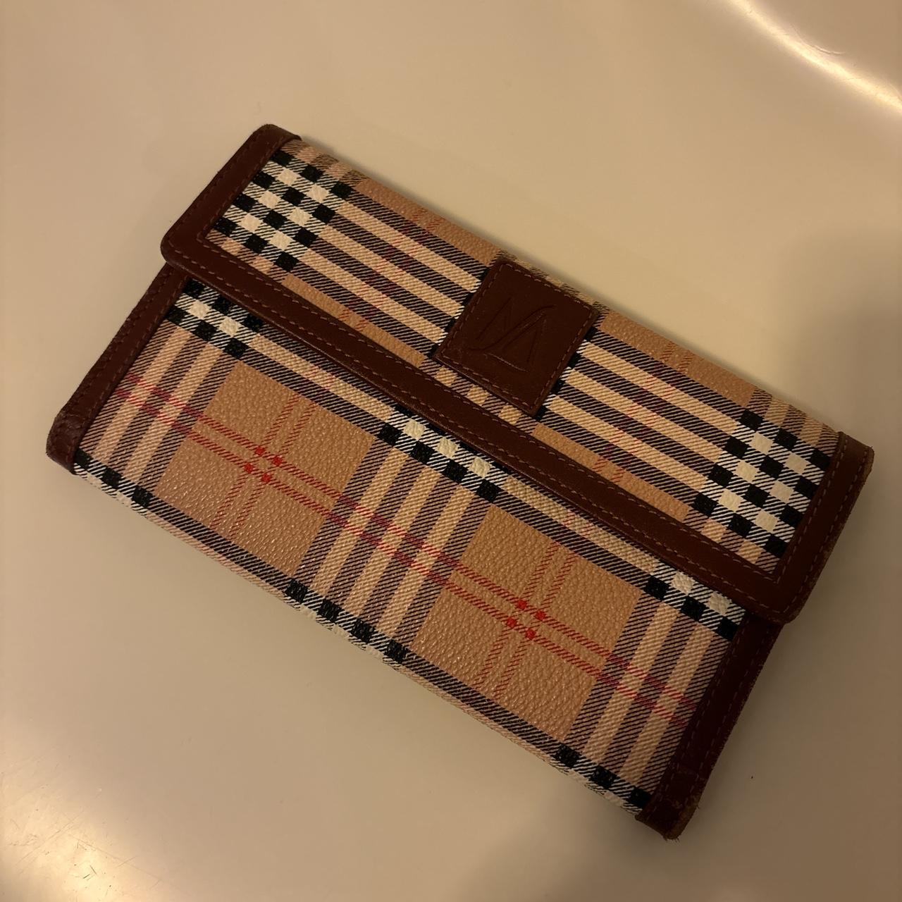 small checkered wallet - multiple pockets and great... - Depop