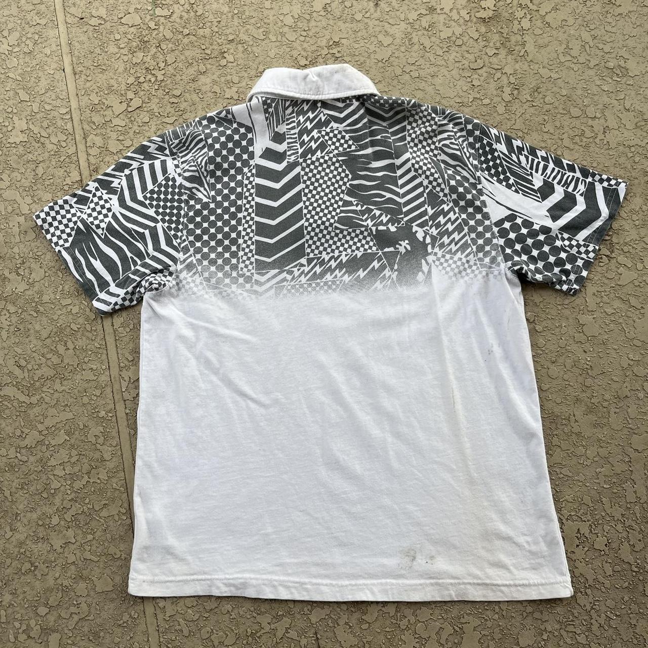 Affliction Men's White and Grey Shirt | Depop