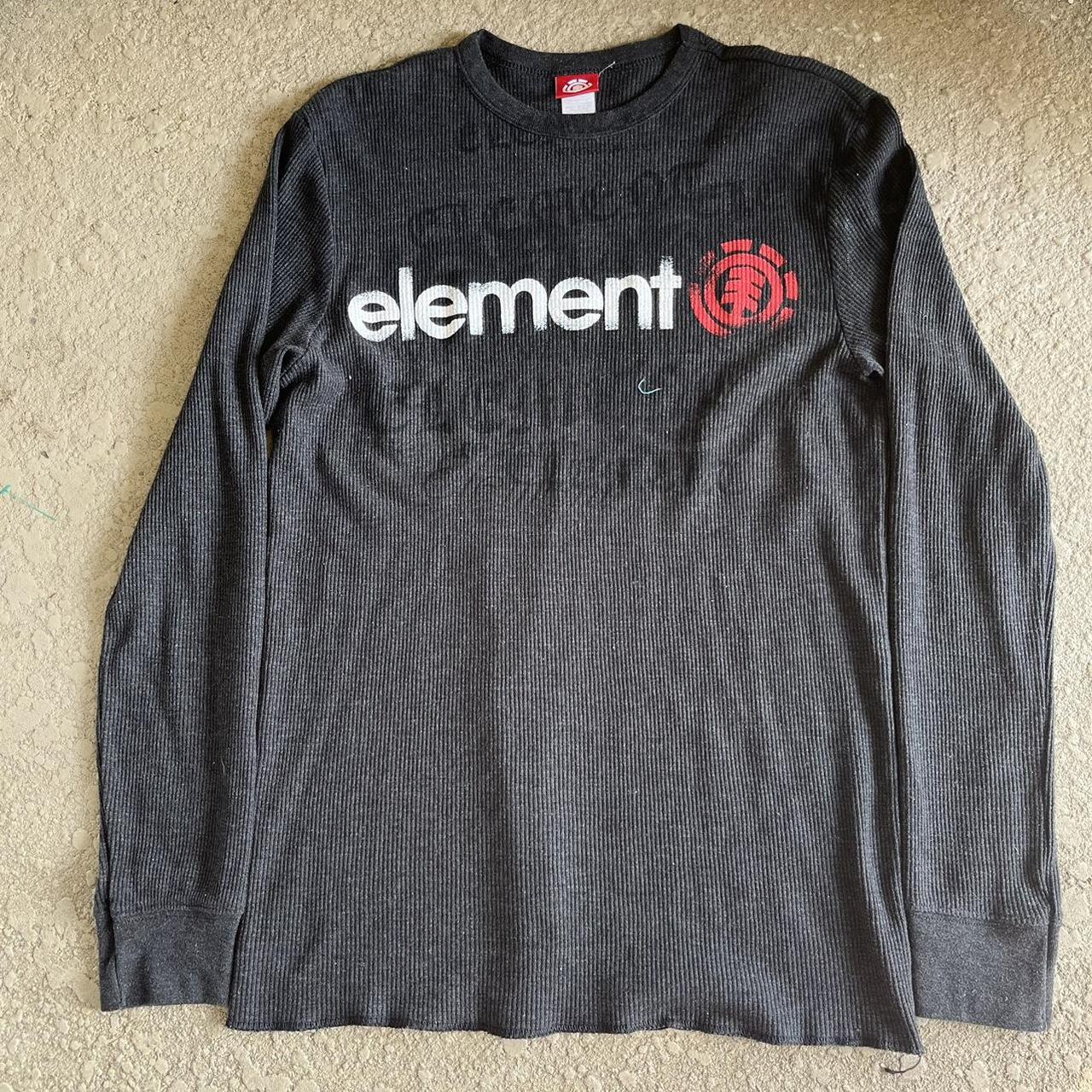 Element Men's Grey and Red Sweatshirt | Depop