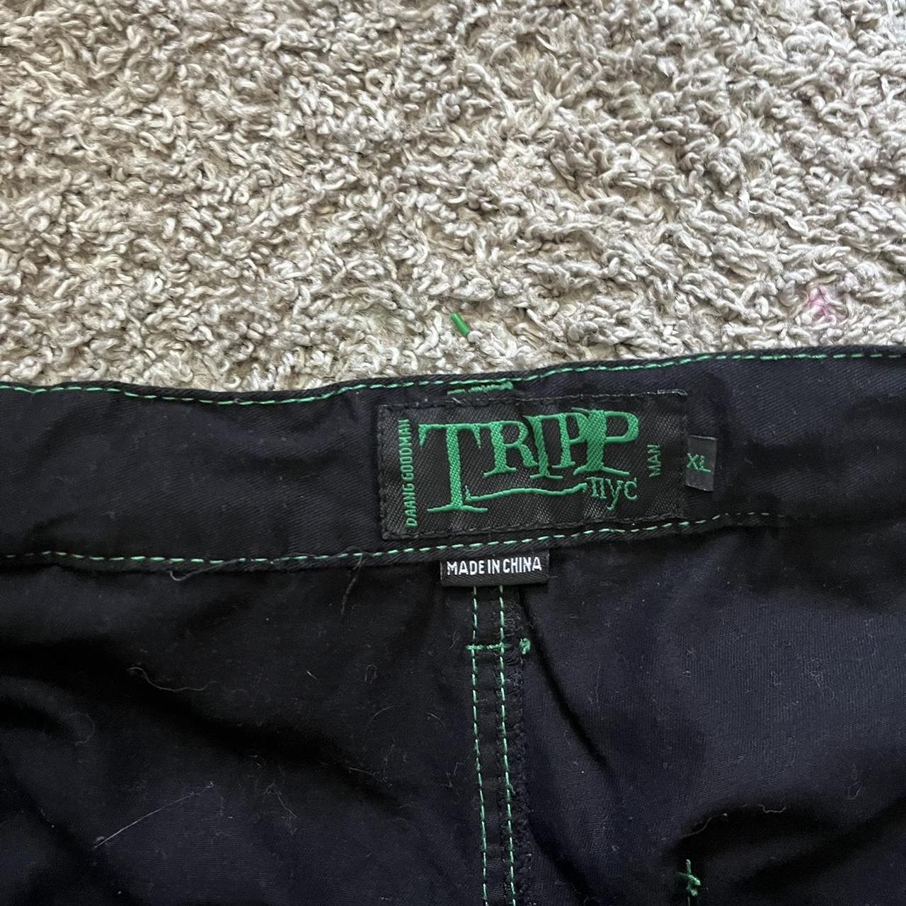 Tripp NYC Men's Green and Black Jeans | Depop