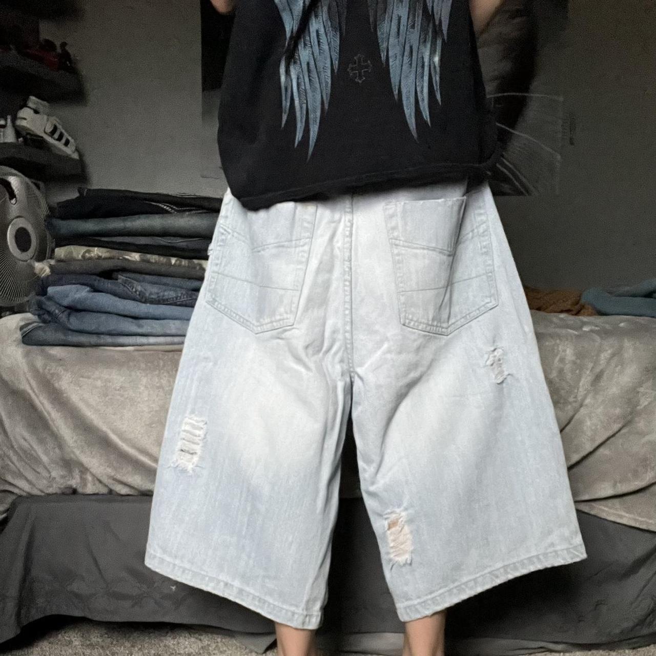 Insane pair of y2k evolution jorts, really nice... - Depop