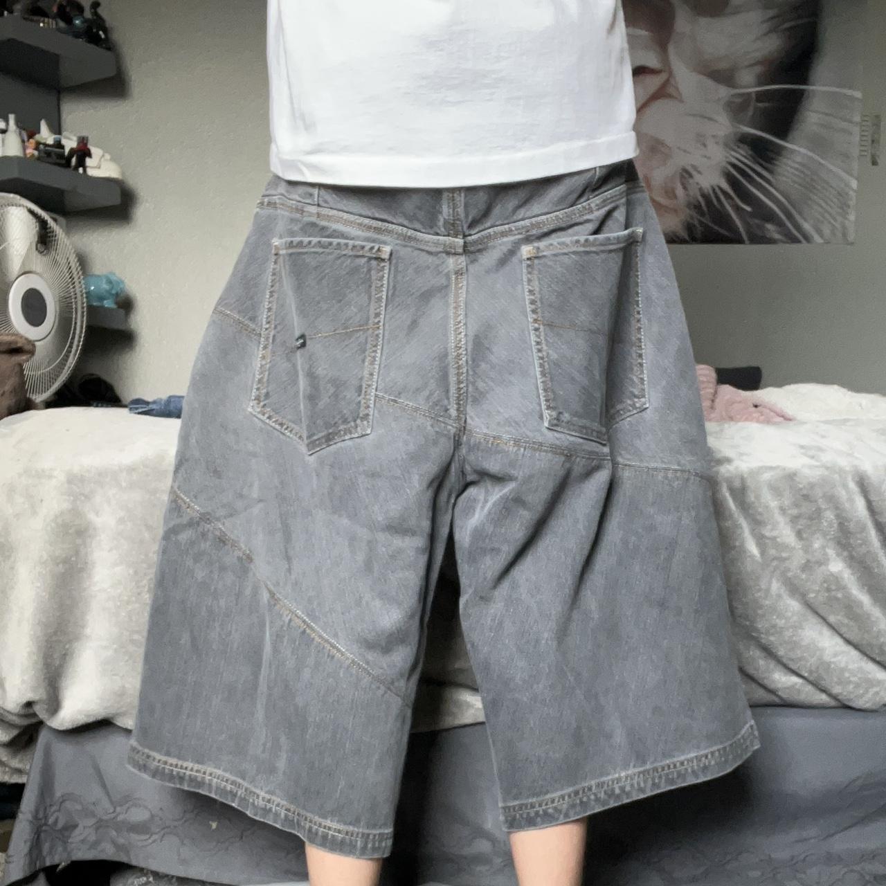 Crazy grey embellished Sean john jorts, dm me with... - Depop