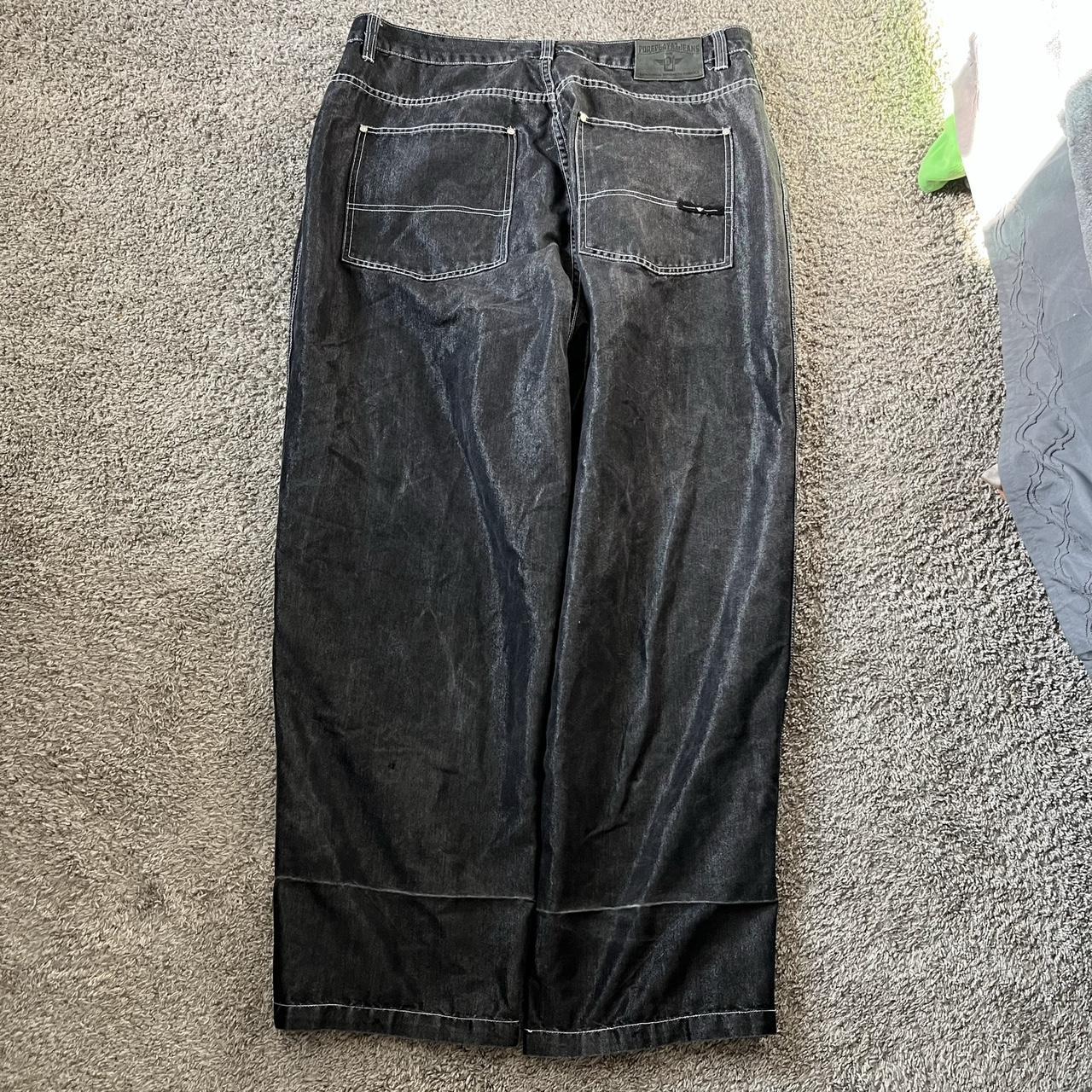 Insanely baggy pure playaz shiny jeans, dm me with... - Depop