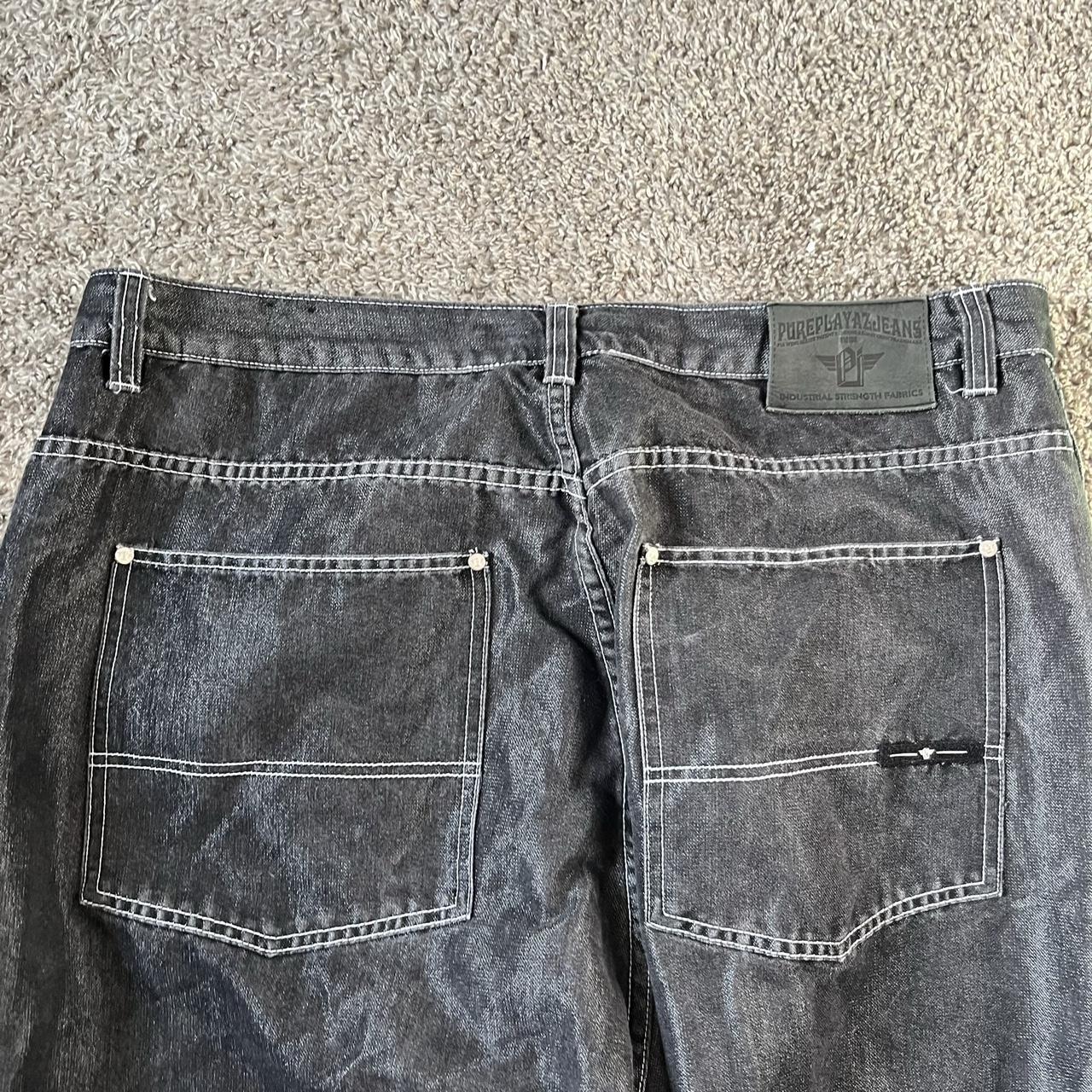 Insanely baggy pure playaz shiny jeans, dm me with... - Depop