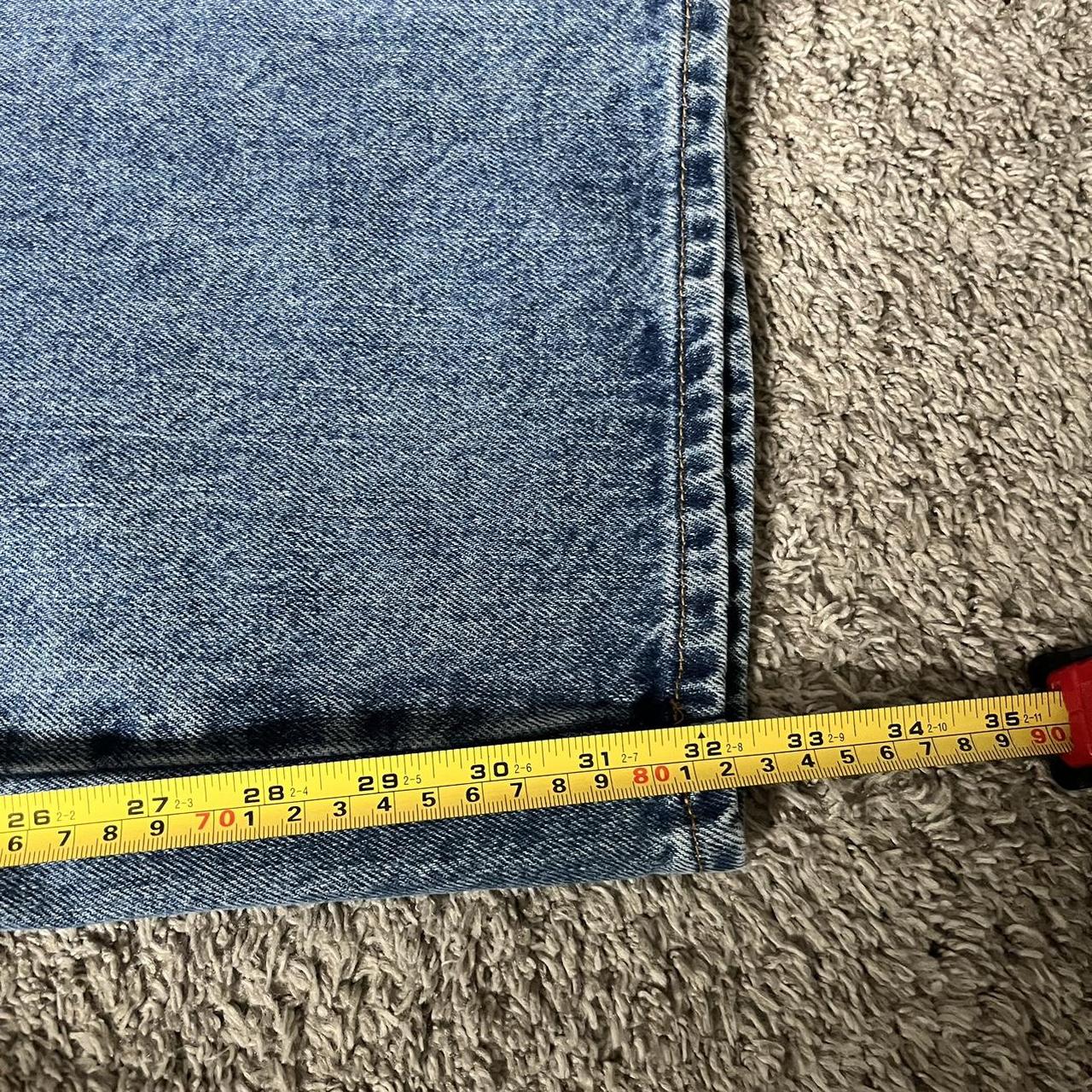 Insanely baggy pair of vintage badge jeans, dm me... - Depop