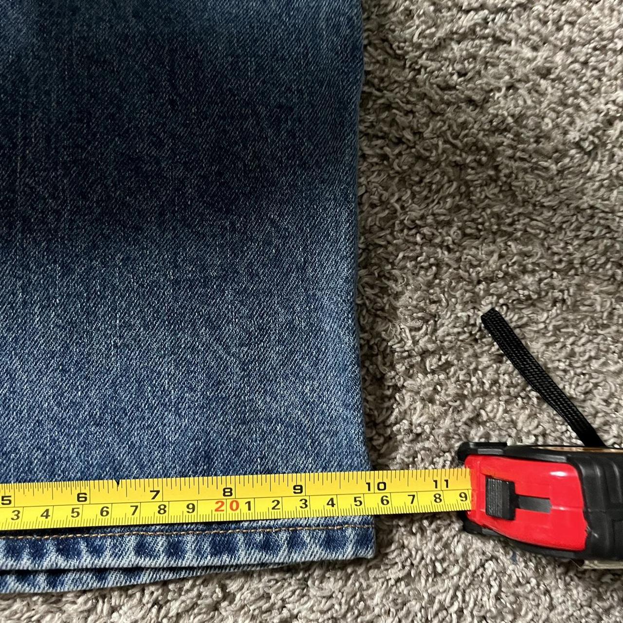 Insanely baggy pair of vintage badge jeans, dm me... - Depop