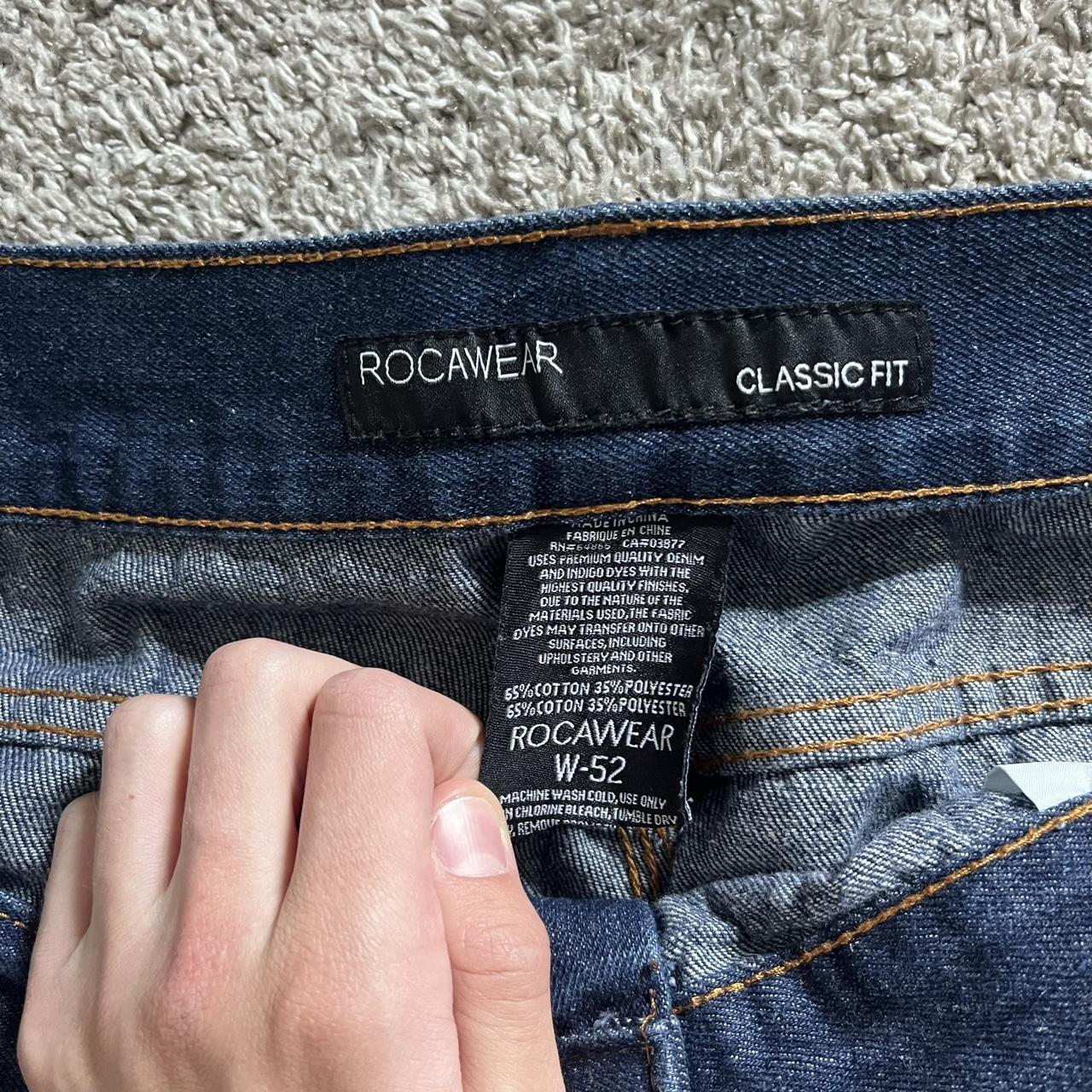 Insanely baggy y2k rocawear jorts, model is 5’11 130... - Depop