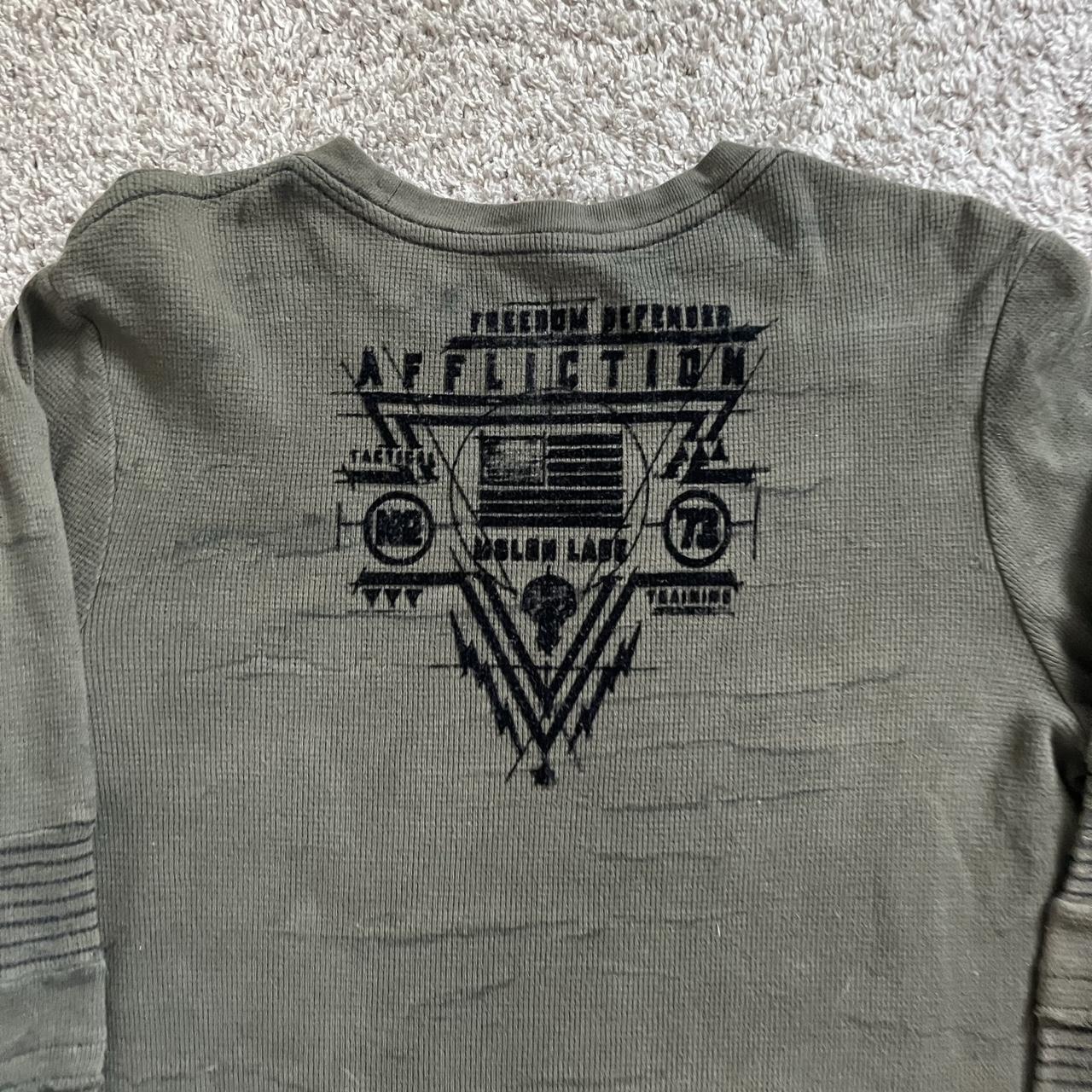 Super sick affliction black label longsleeve, dm me... - Depop