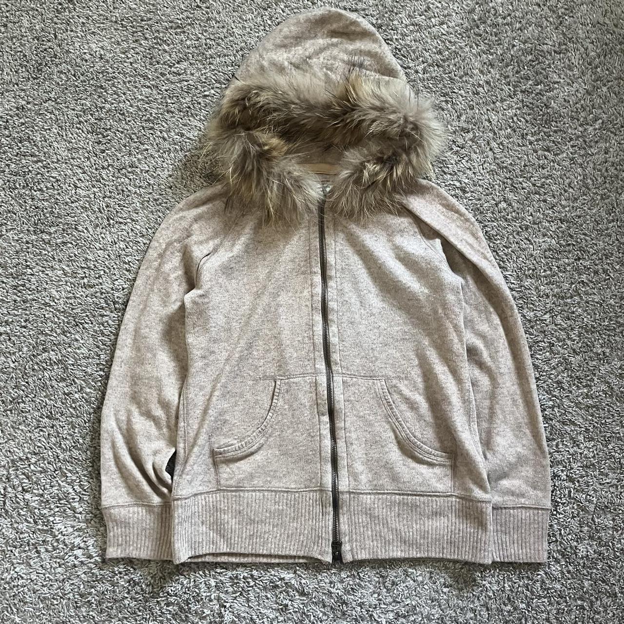 Beautiful vintage Japanese GOA zip up fur hoodie,... | Depop