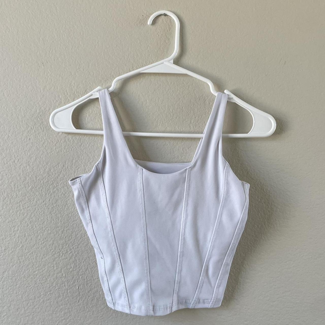 five the label white tank fits a size xs or small /... - Depop