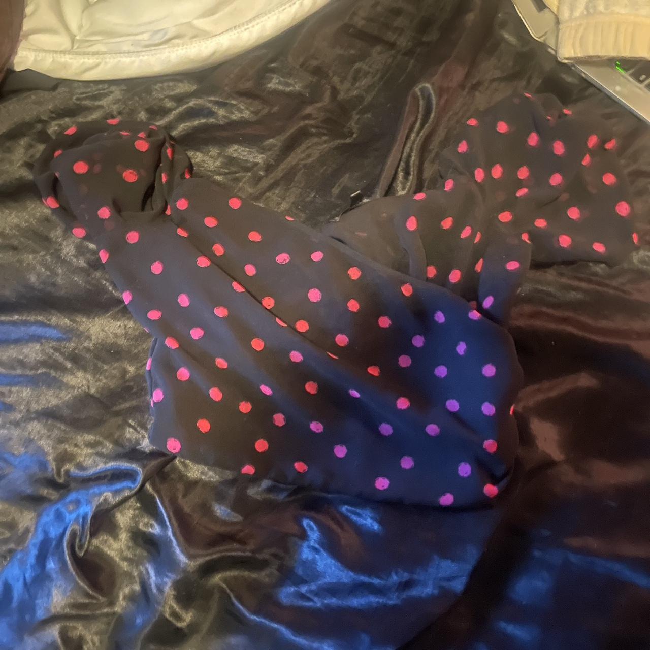 polka dot top dynamite size - small #top #ruffles... - Depop