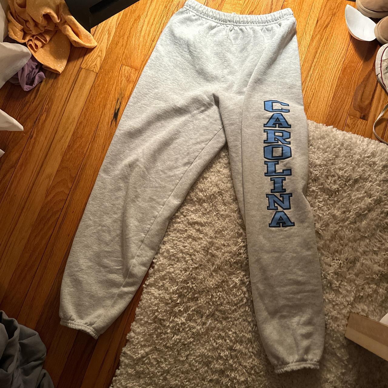 UNC carolina tar heels unisex grey sweatpants never... - Depop