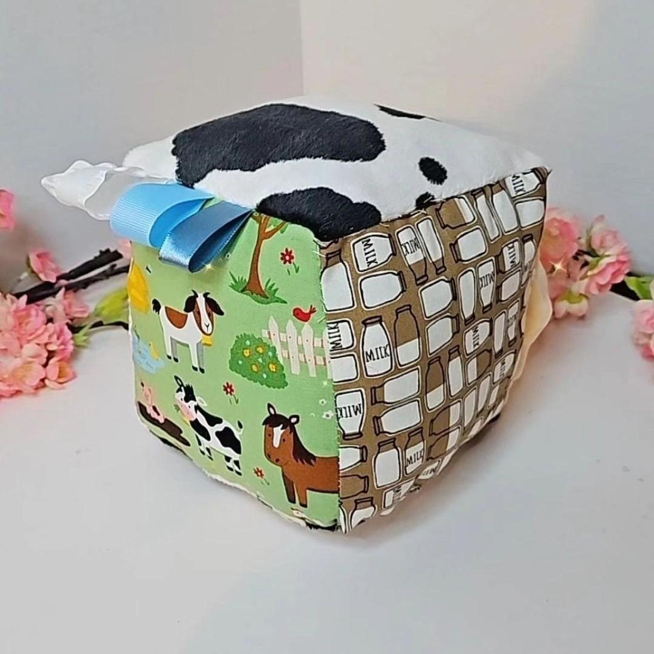 Barn yard 🐮 cube -6in cube -Crinkle pannle -sensory... - Depop