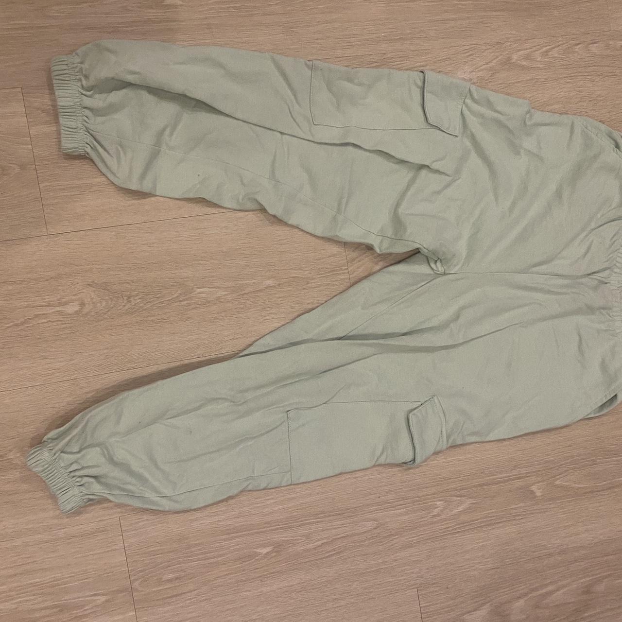 Light green cargo sweatpants! In great condition and... - Depop