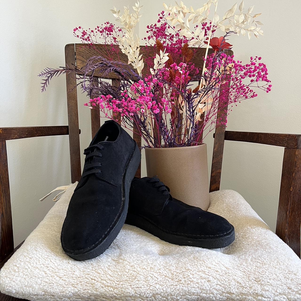 clark’s suede fancy shoe excellent condition size 11 - Depop