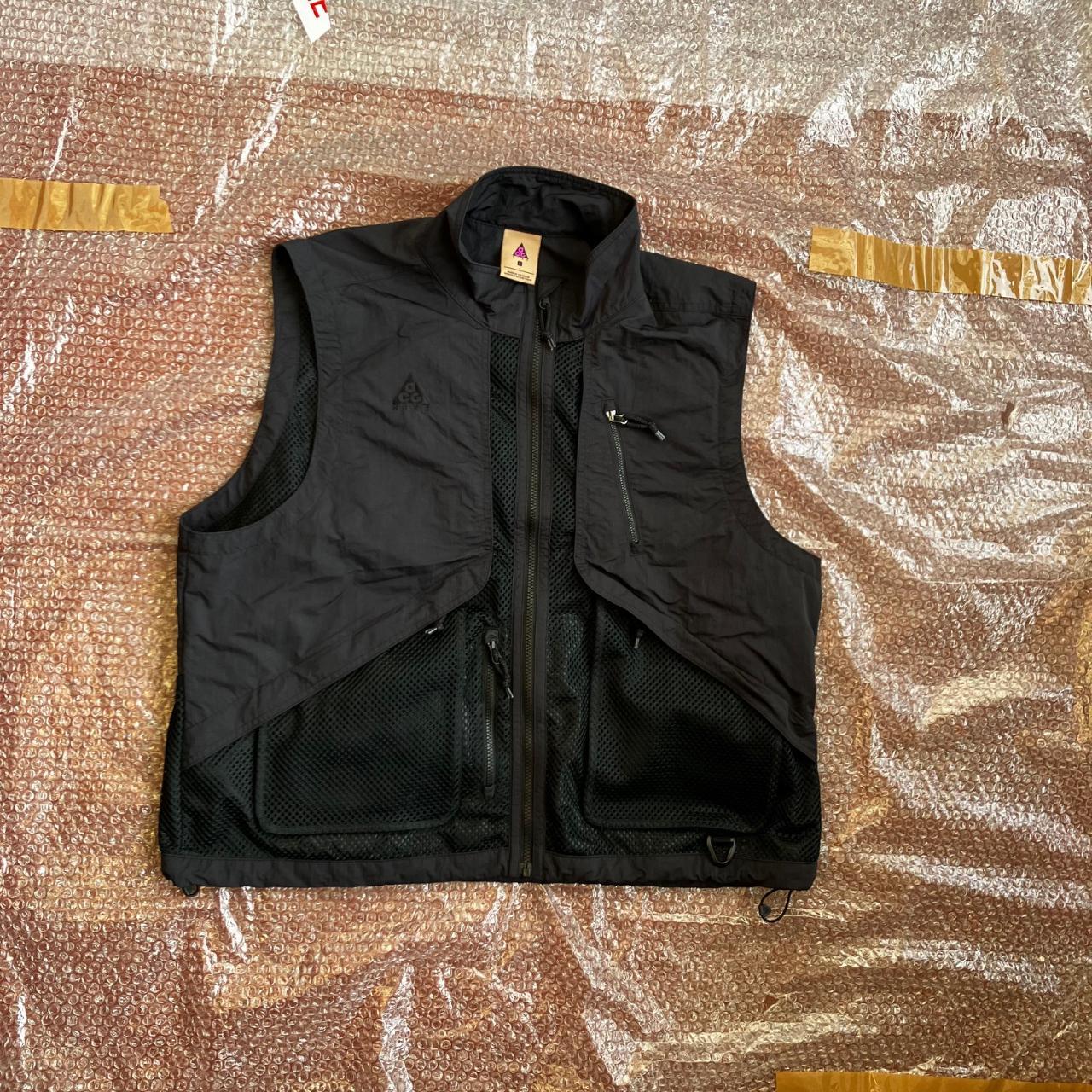 Gun Metal/dark grey Nike ACG mesh utility vest. Size... | Depop